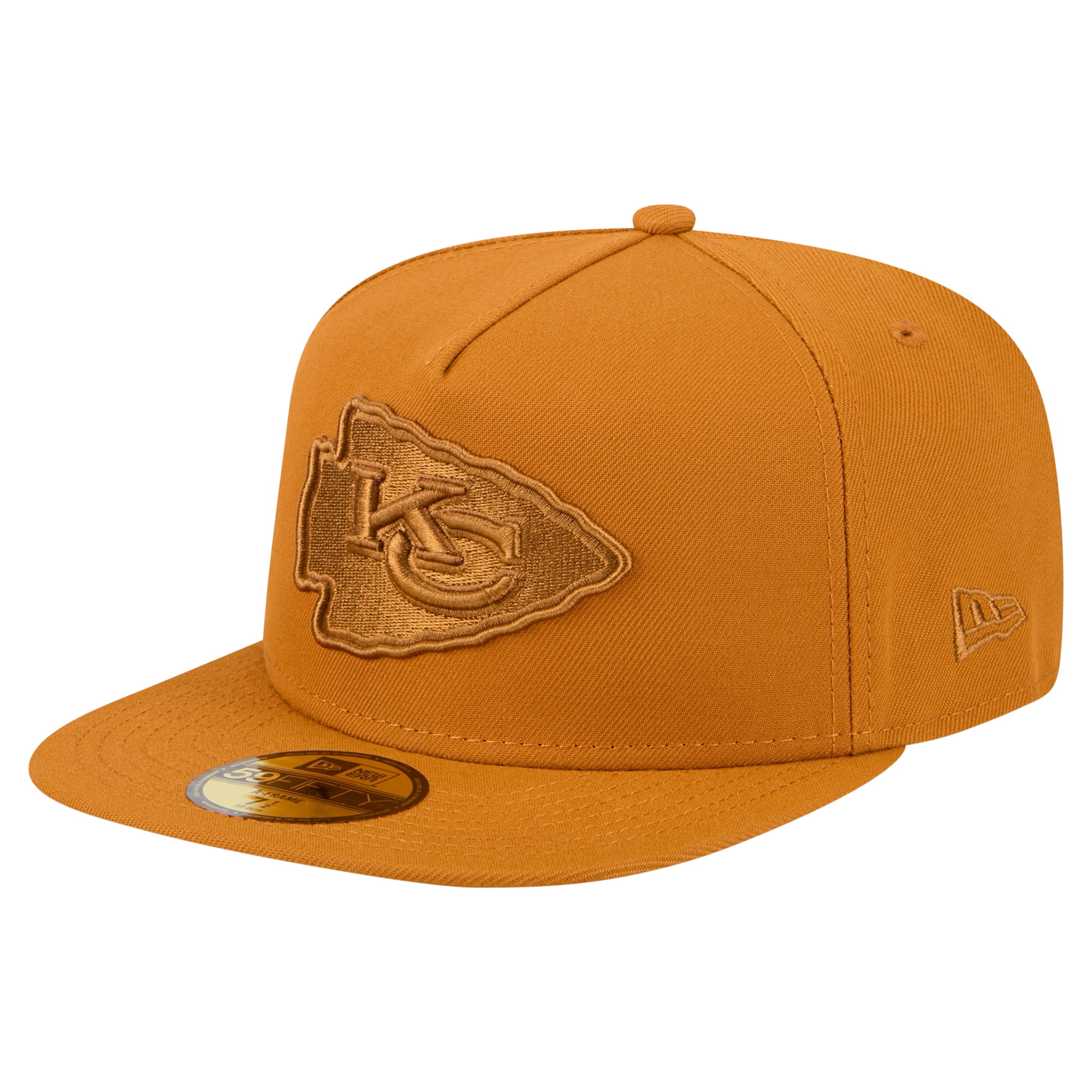 Men's New Era Brown Kansas City Chiefs Color Pack A-Frame 59FIFTY ...