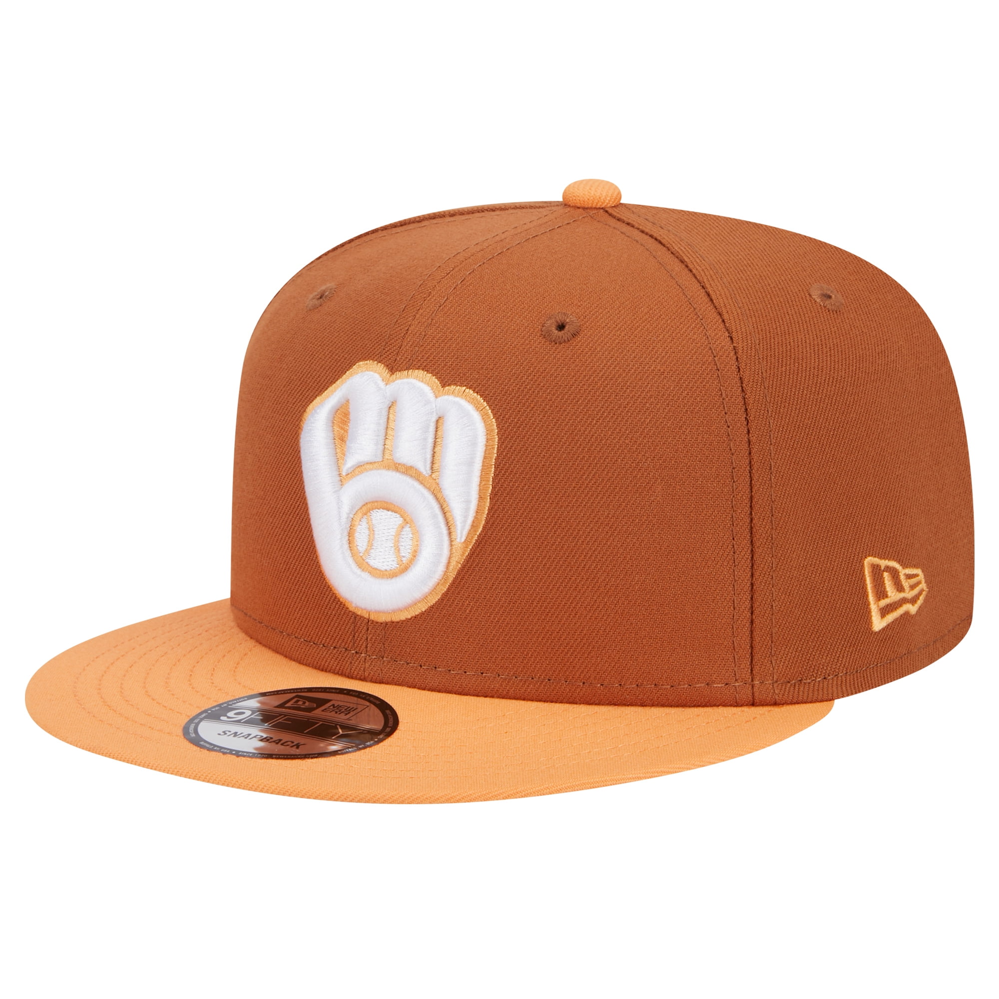 Men's New Era Brown Milwaukee Brewers Spring Color Two-Tone 9FIFTY ...