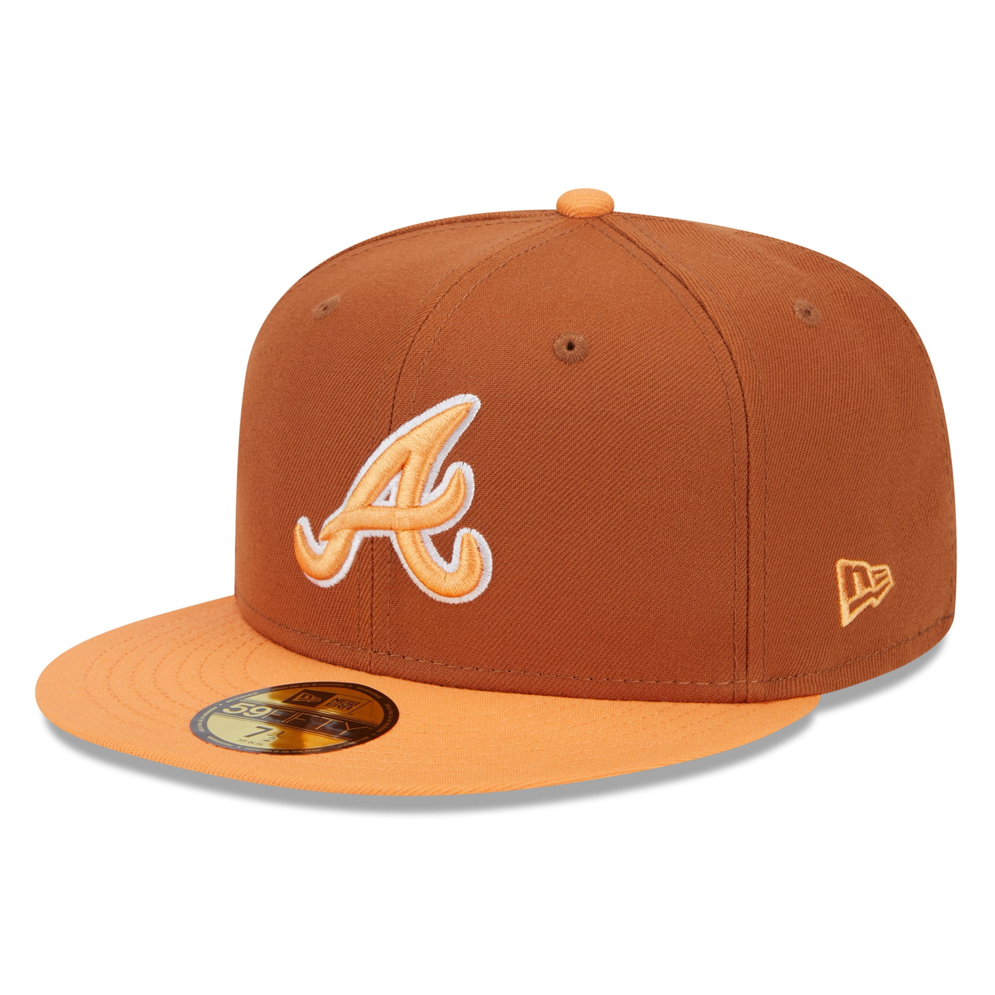 Men's New Era Brown/Orange Atlanta Braves Spring Color Basic Two-Tone ...