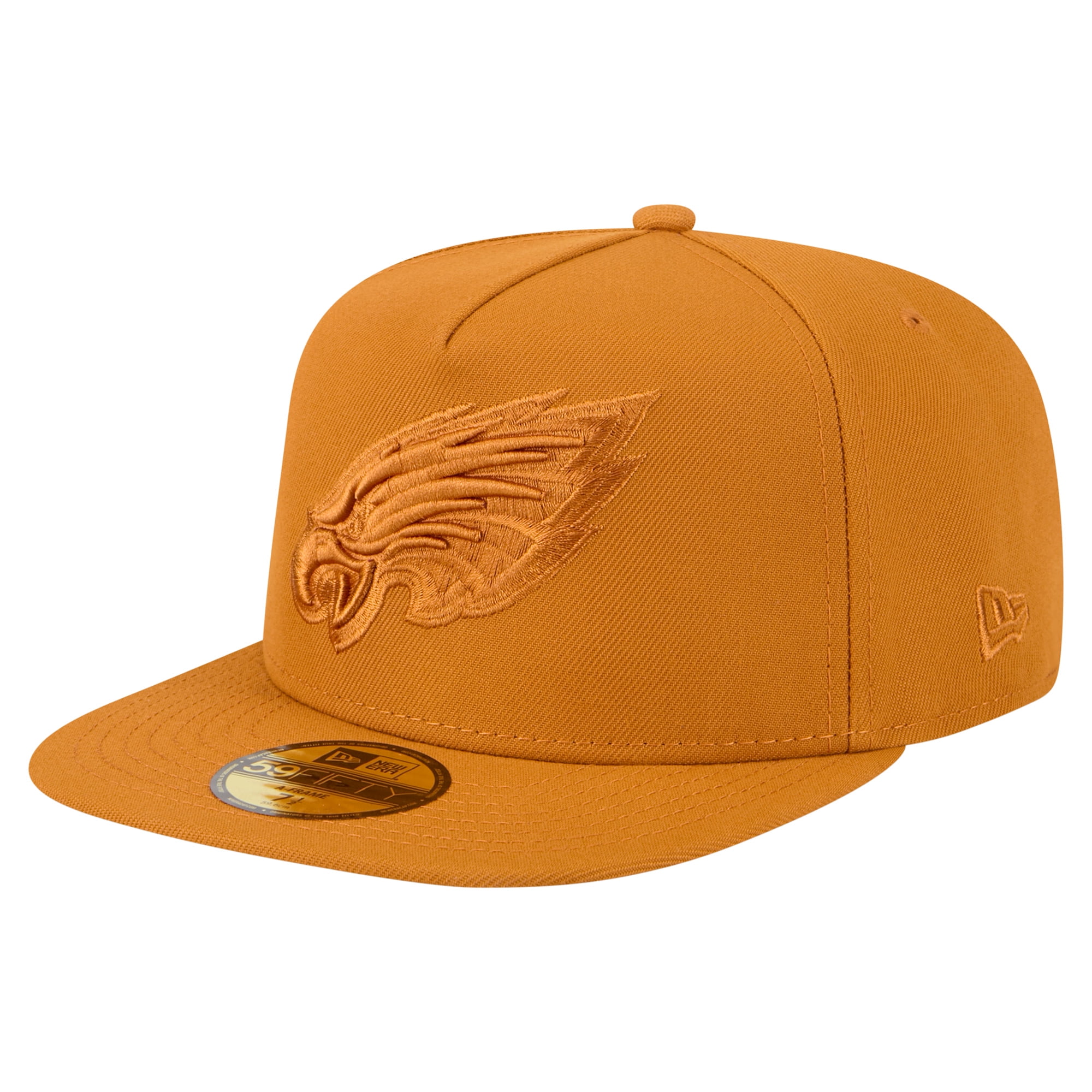 Men's New Era Brown Philadelphia Eagles Color Pack A-Frame 59FIFTY ...
