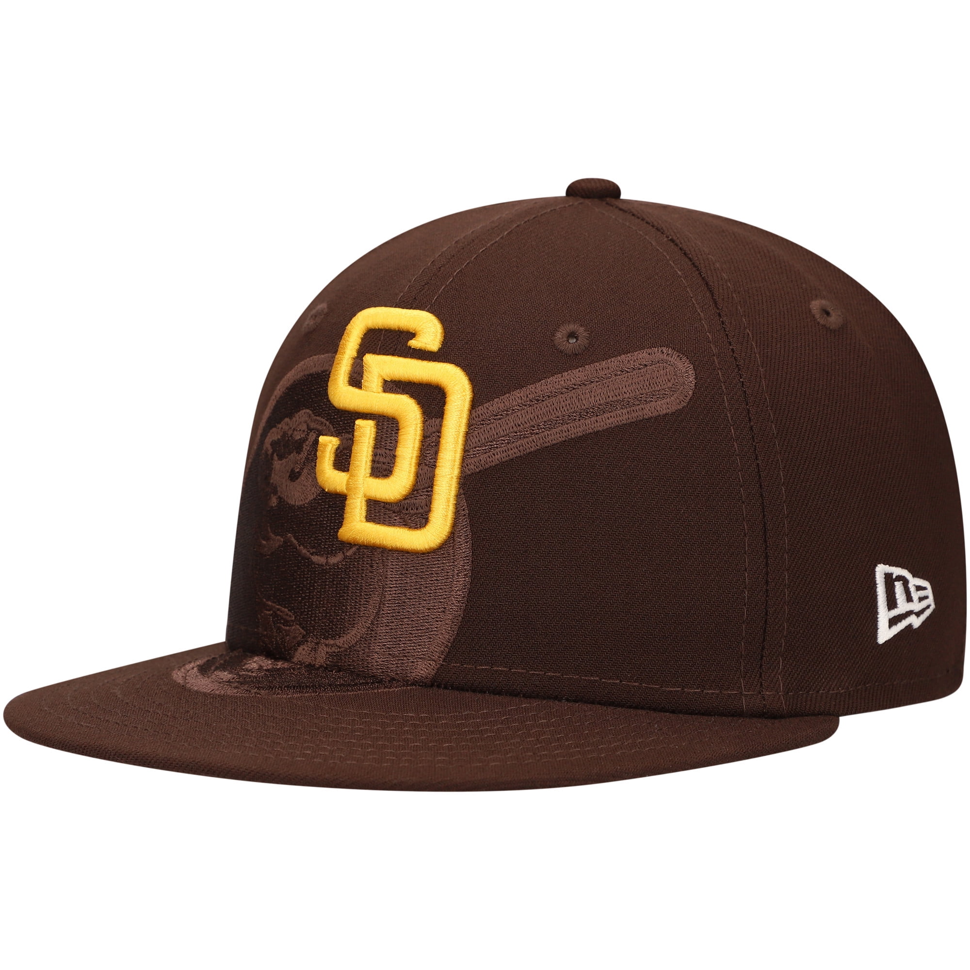 Men's New Era Brown San Diego Padres Shadow Logo 59FIFTY Fitted Hat ...