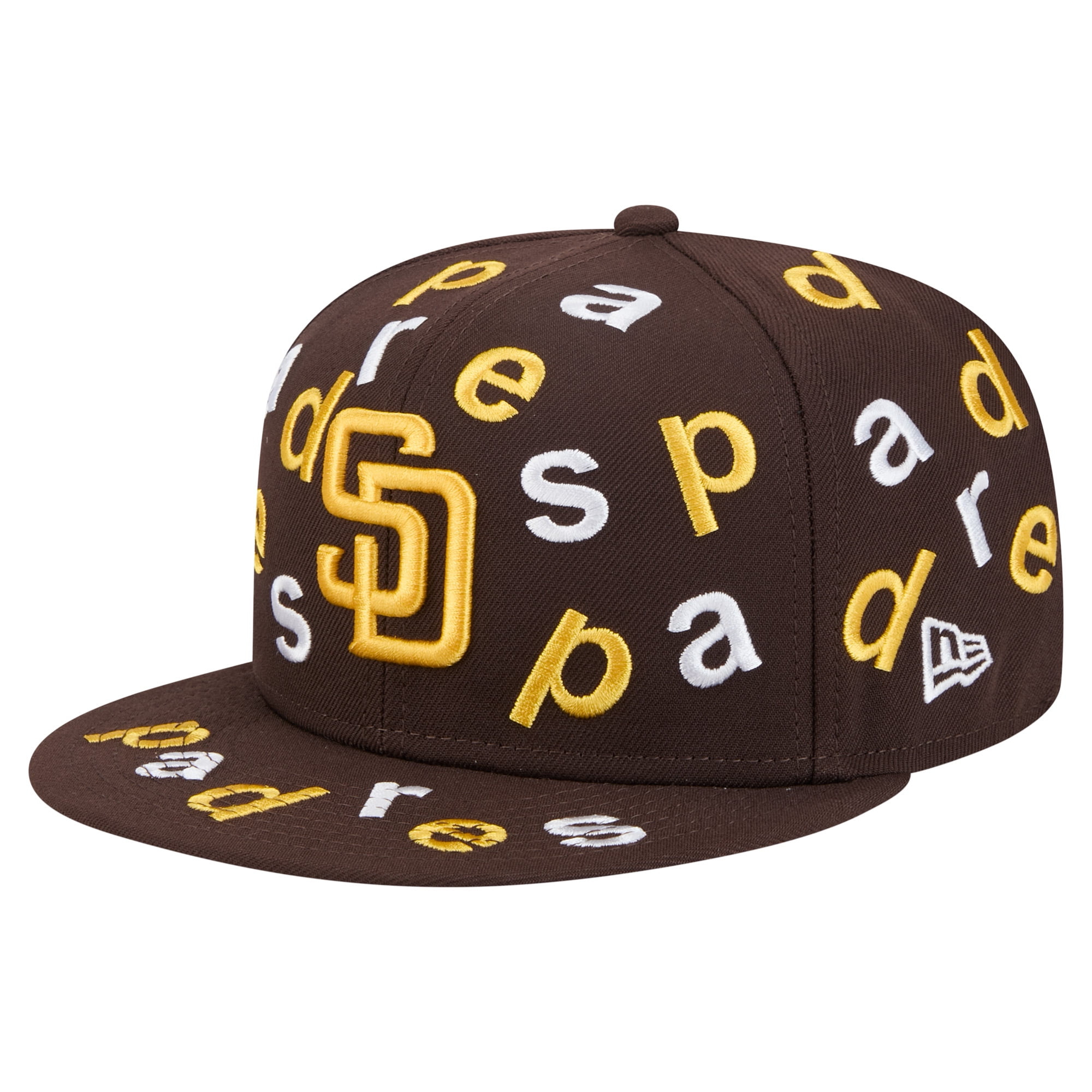 Men's New Era Brown San Diego Padres Team Confetti 59FIFTY Fitted Hat ...