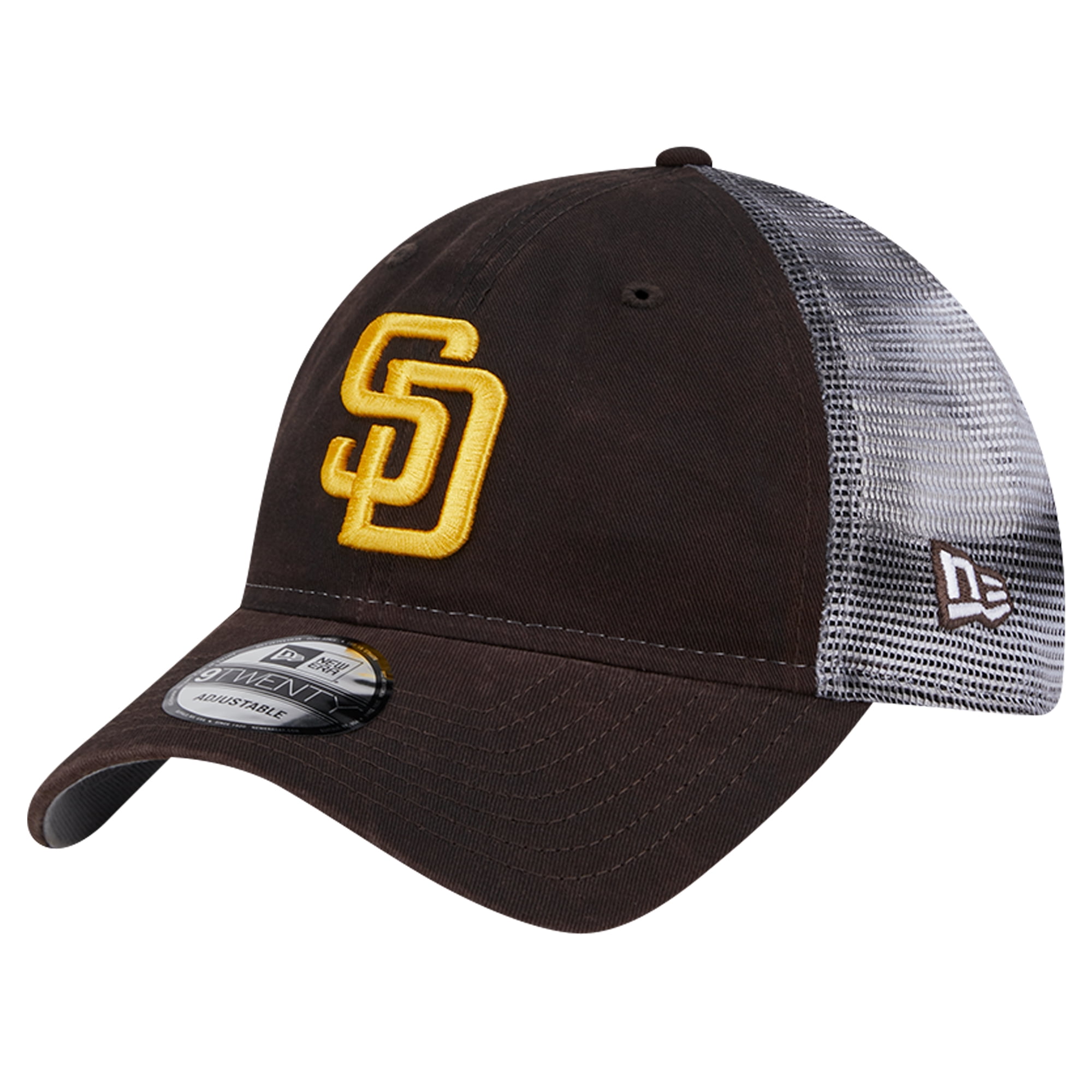 Men's New Era Brown San Diego Padres Team Slick Trucker 9TWENTY ...