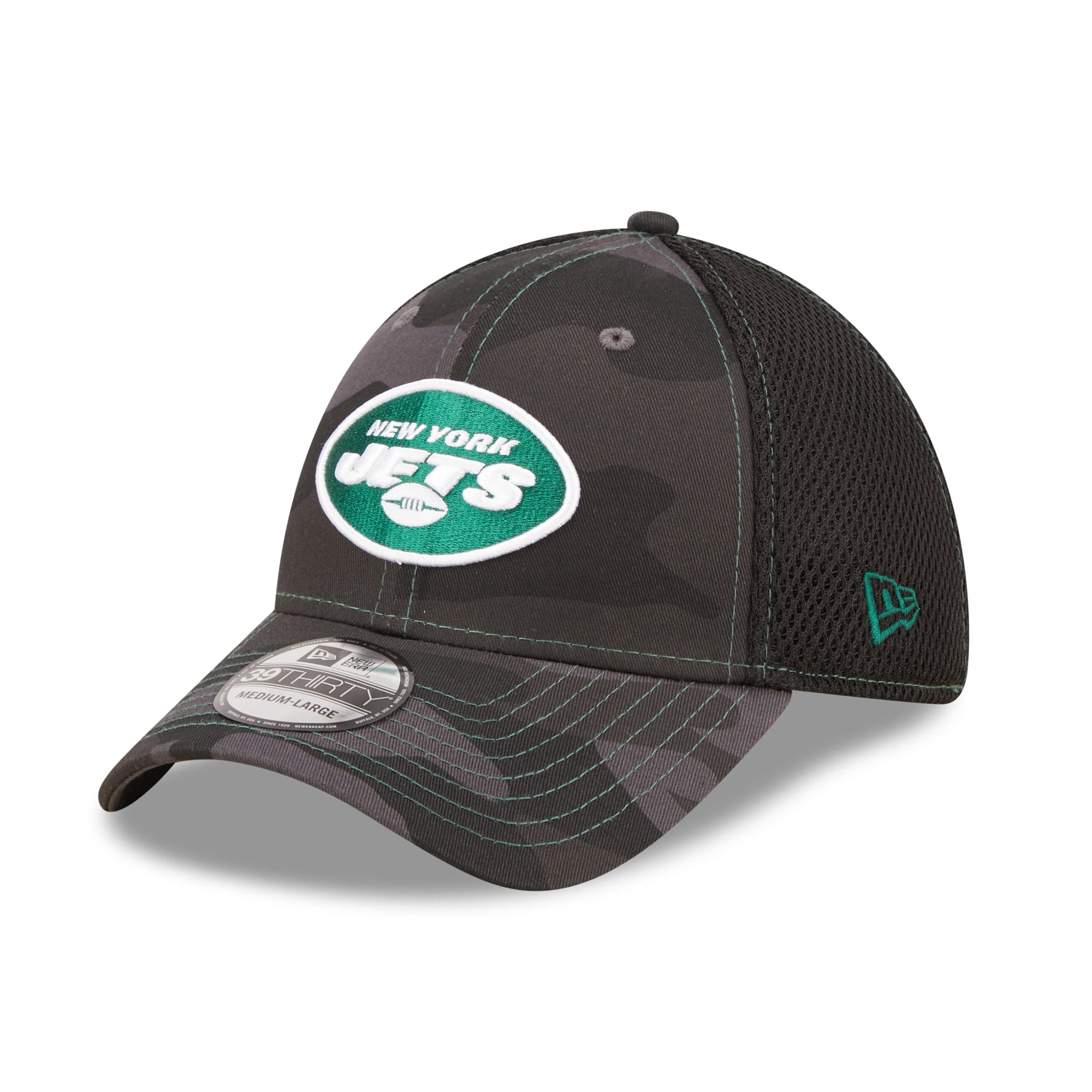 Men's New Era Camo/Black New York Jets Logo Neo 39THIRTY Flex Hat ...