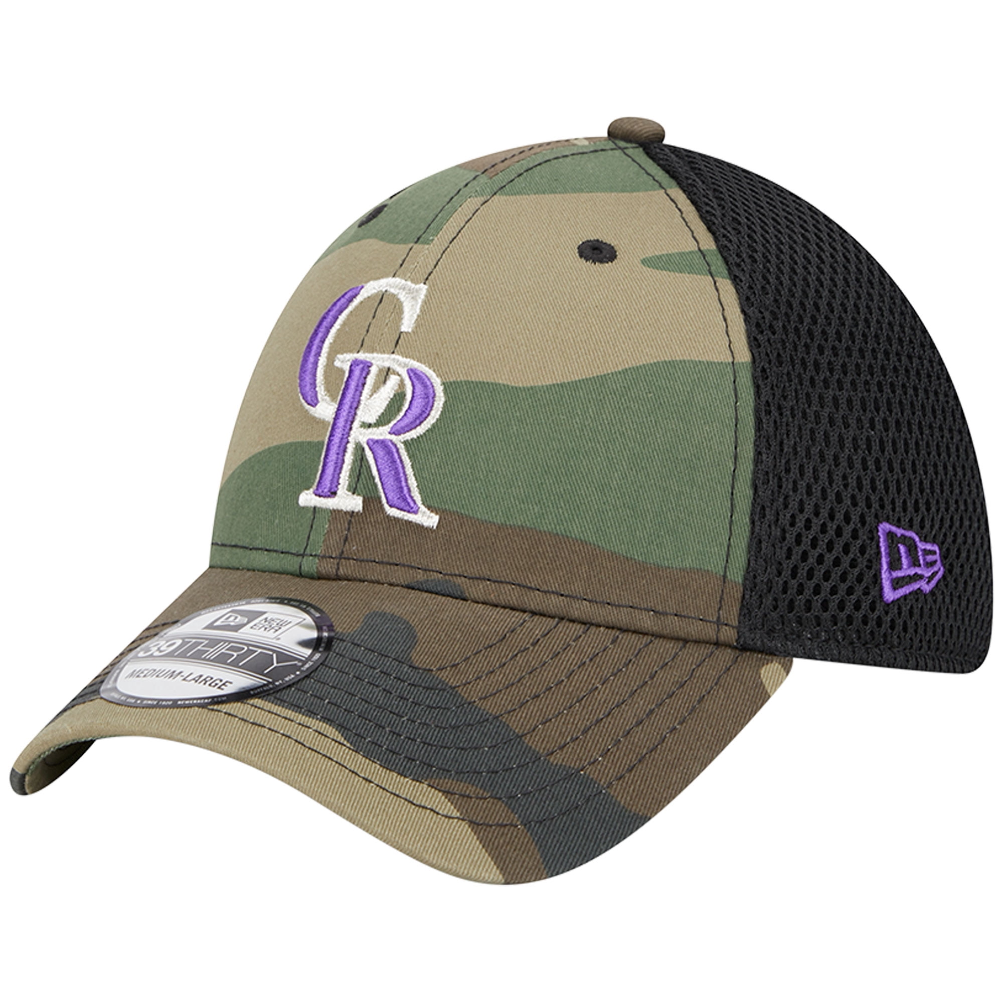 Men's New Era Camo Colorado Rockies Team Neo 39THIRTY Flex Hat ...