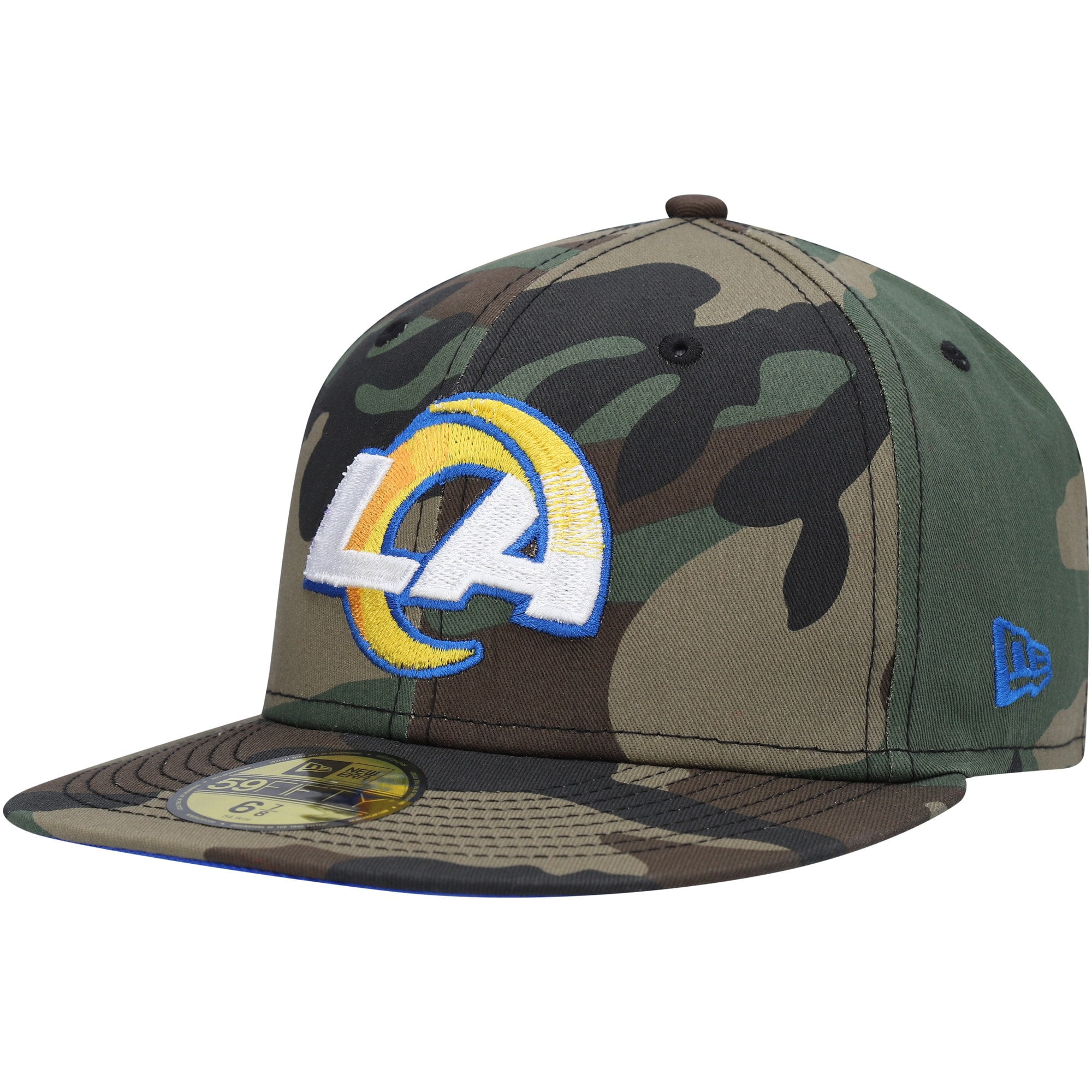 Men's New Era Camo Los Angeles Rams Woodland 59FIFTY Fitted Hat ...