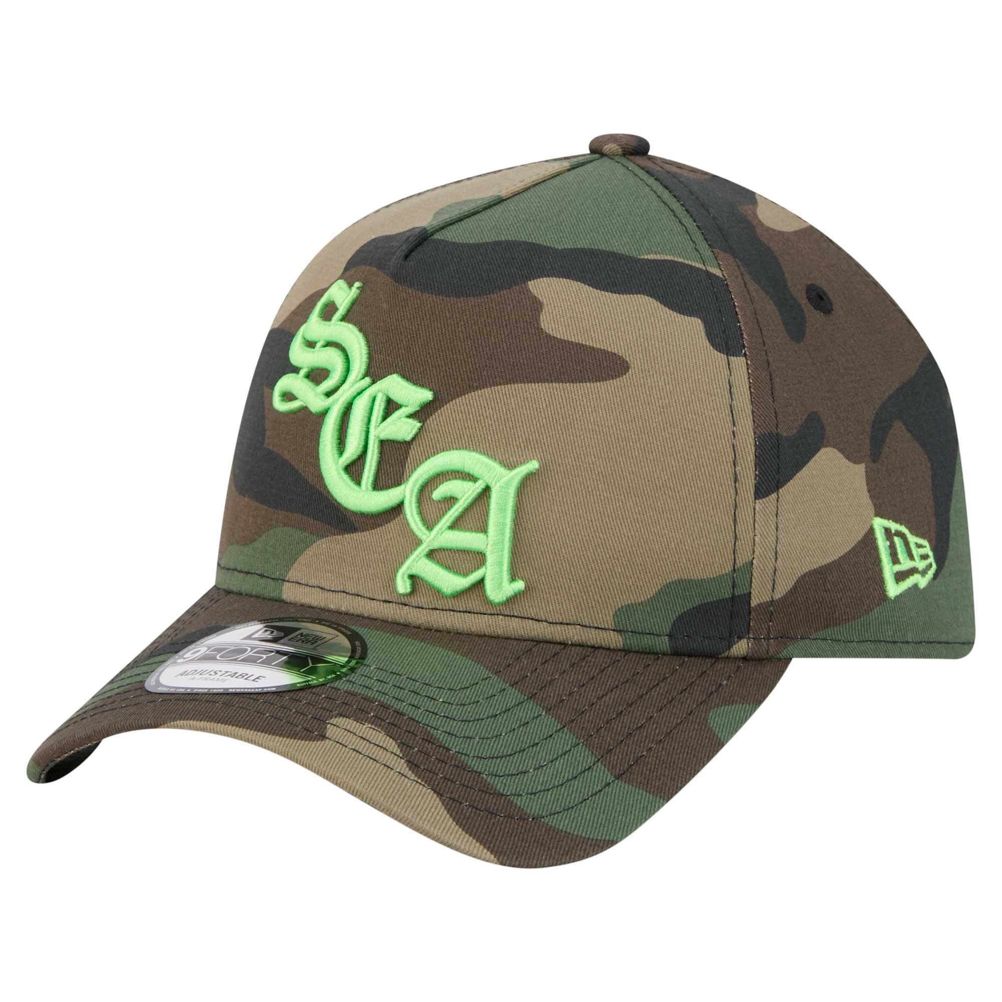 Men's New Era Camo Seattle Seahawks Mystic Camo A-Frame 9FORTY ...