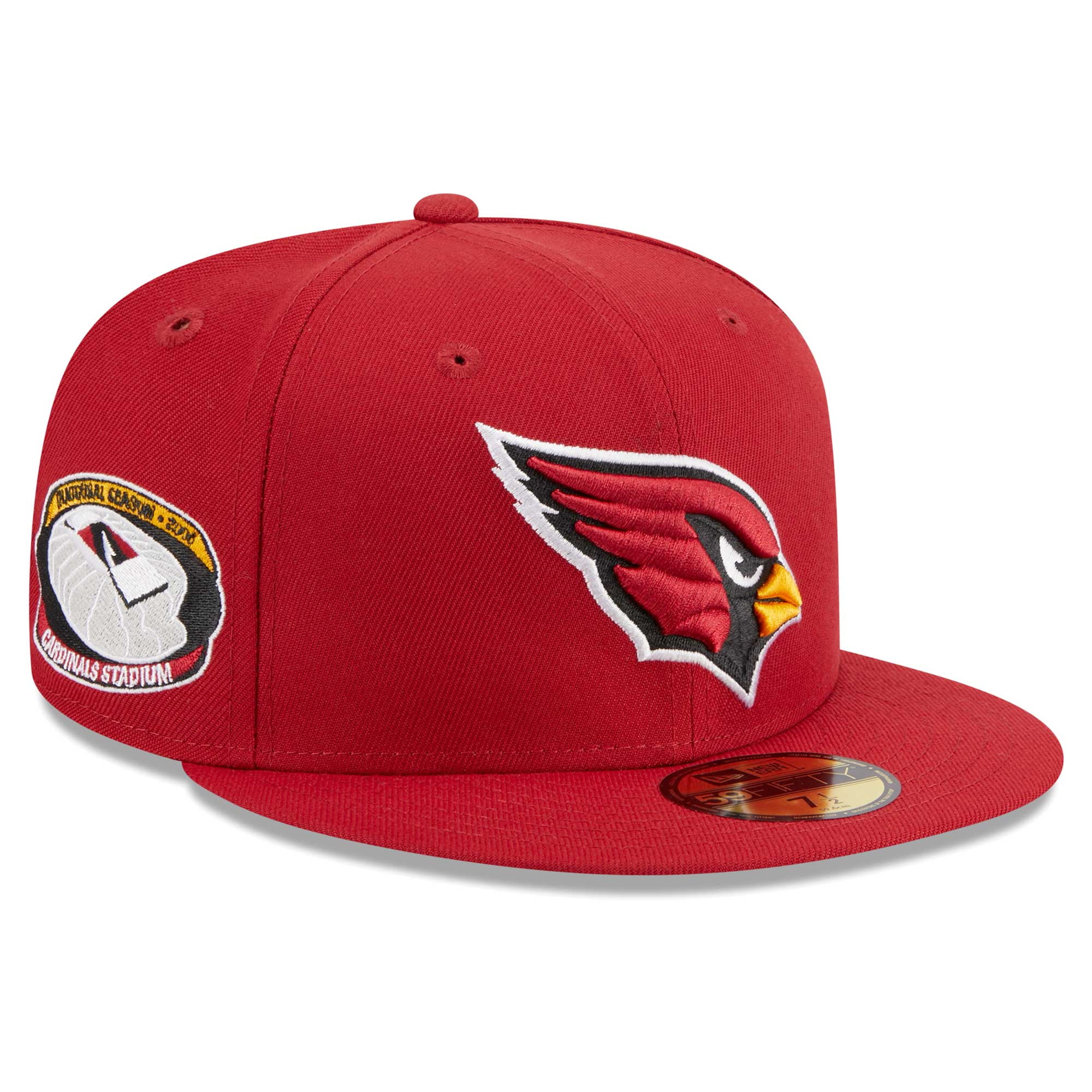 Men's New Era Cardinal Arizona Cardinals Main Patch 59FIFTY Fitted Hat ...