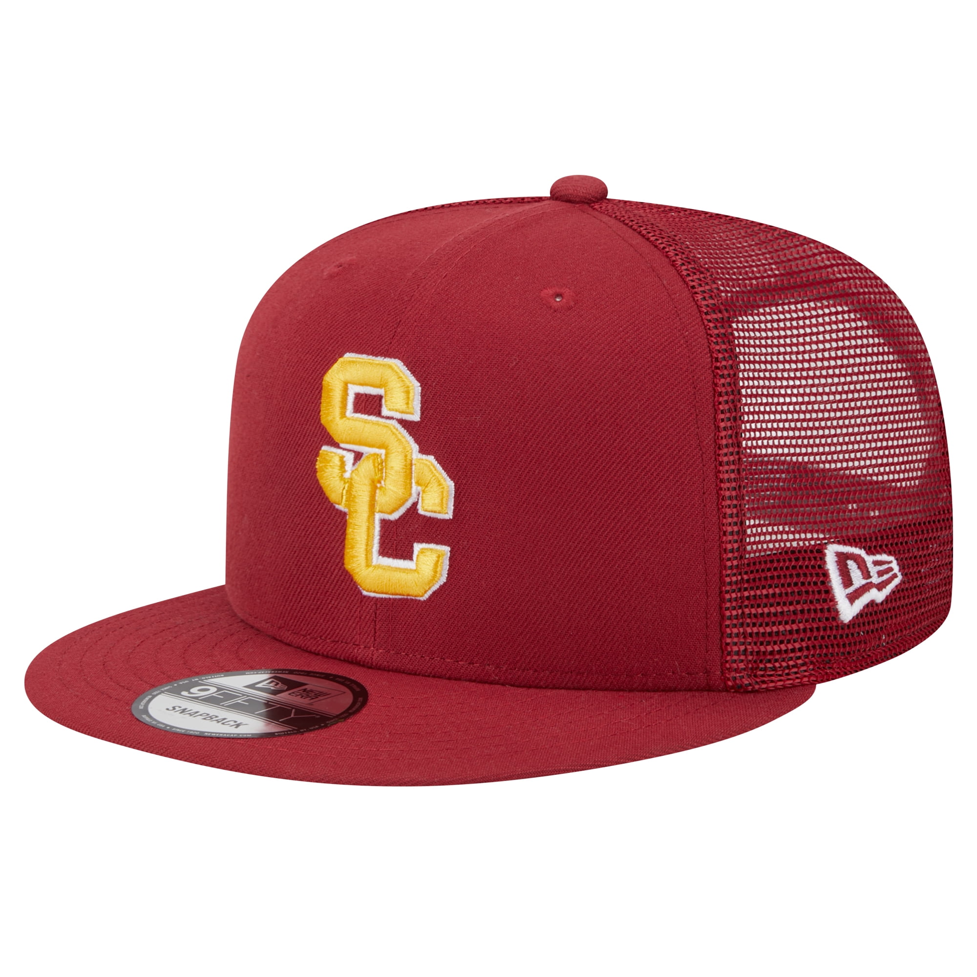 Men's New Era Cardinal USC Trojans 9FIFTY Trucker Snapback Hat ...