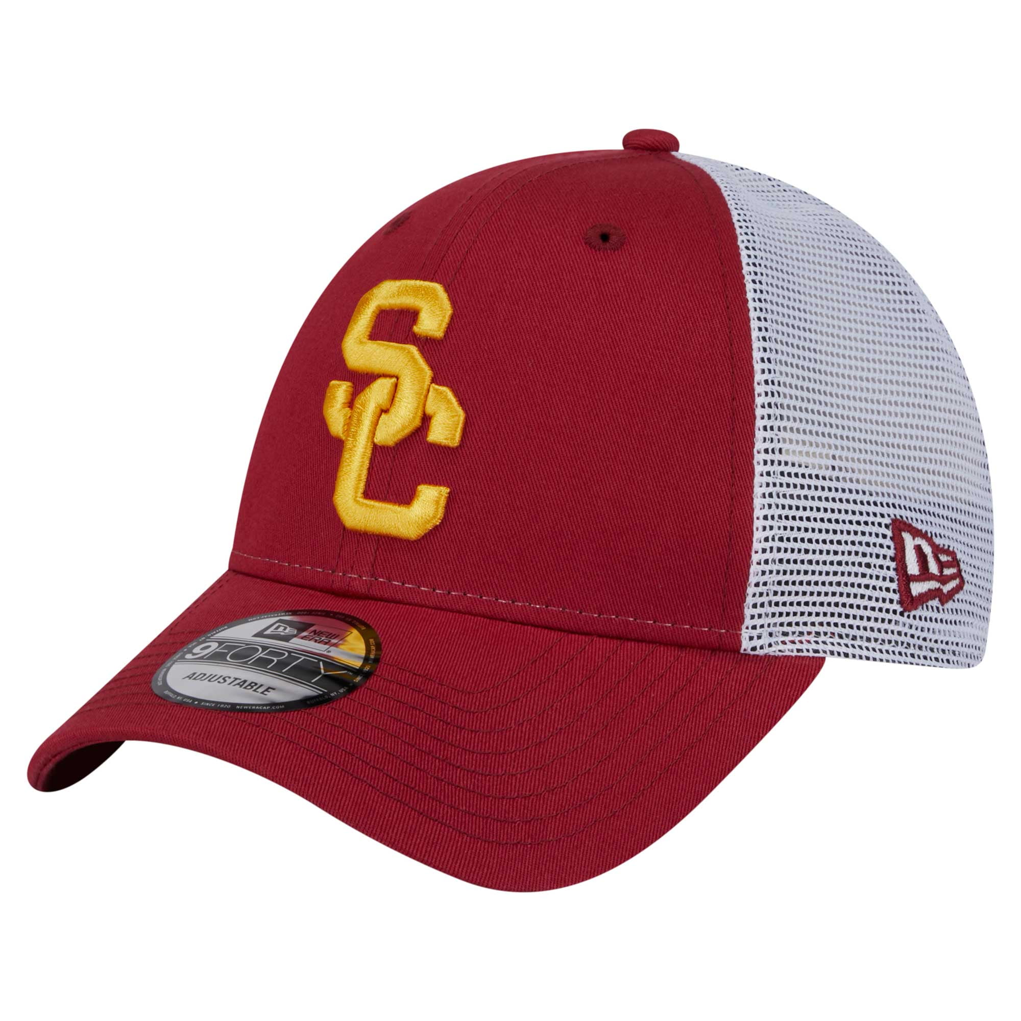 Men's New Era Cardinal USC Trojans Trucker 9FORTY Adjustable Hat ...