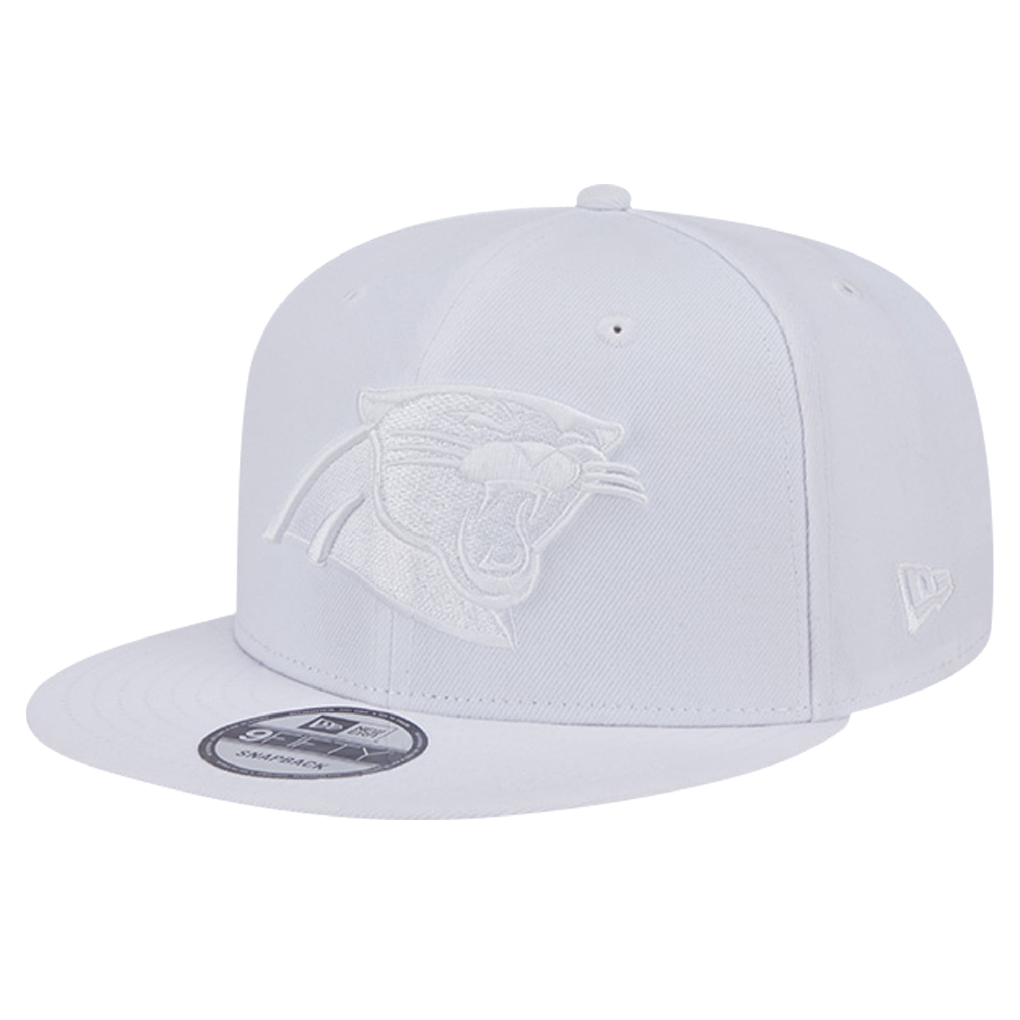 Men's New Era Carolina Panthers Main White on White 9FIFTY Snapback Hat ...