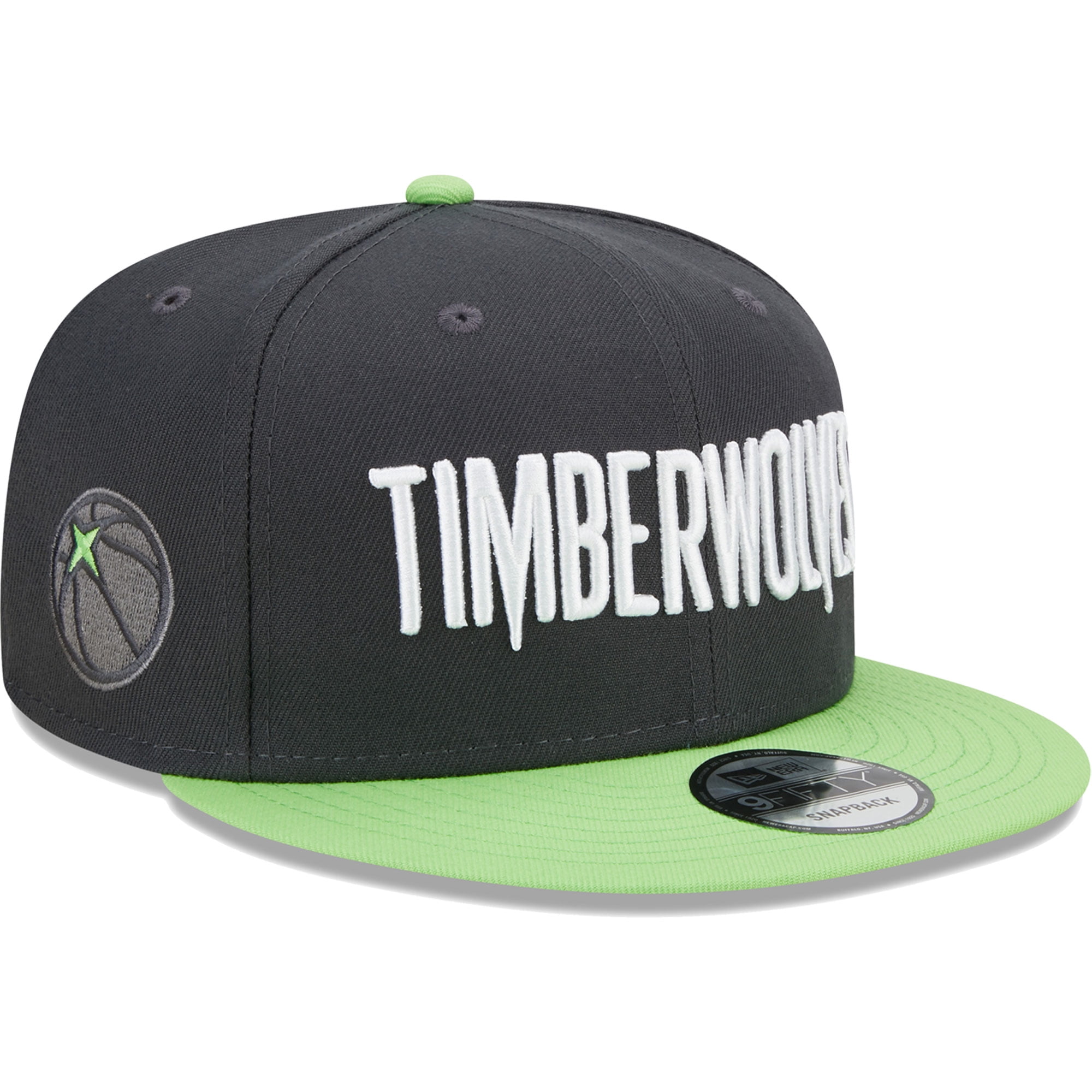 Men's New Era Charcoal/Green Minnesota Timberwolves Jersey Hook ...
