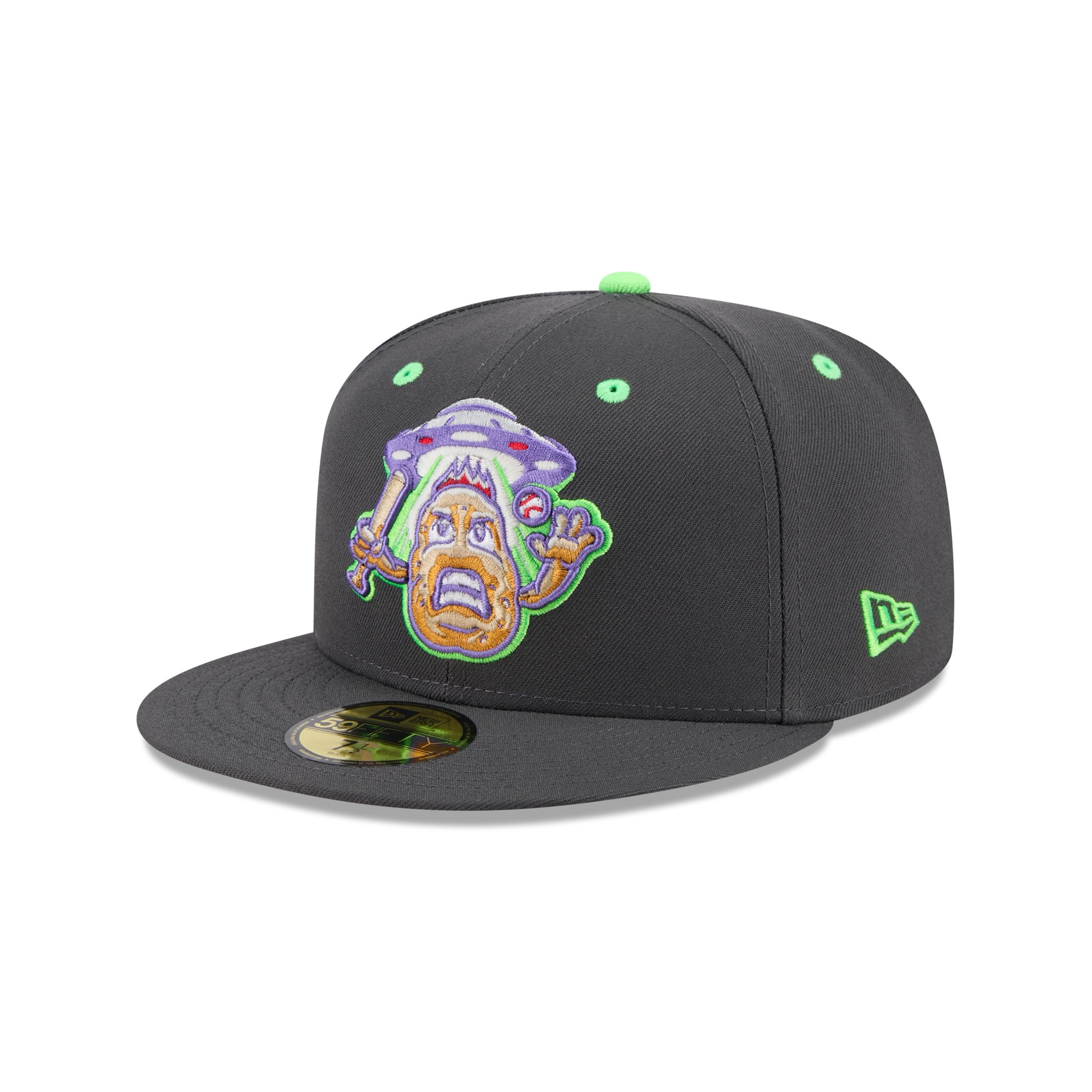 Men's-New Era Charcoal New Hampshire Fisher Cats Theme Nights 59FIFTY ...