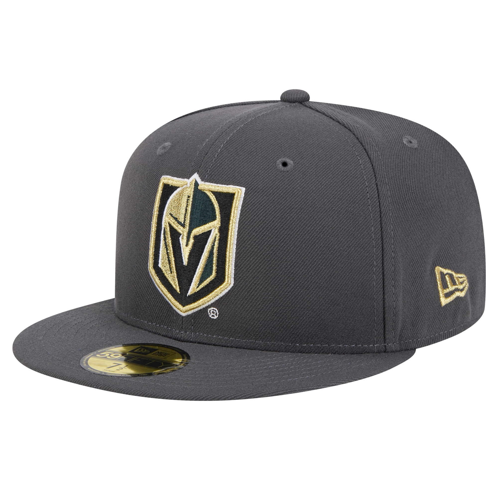 Men's New Era Charcoal Vegas Golden Knights Core 59FIFTY Fitted Hat ...