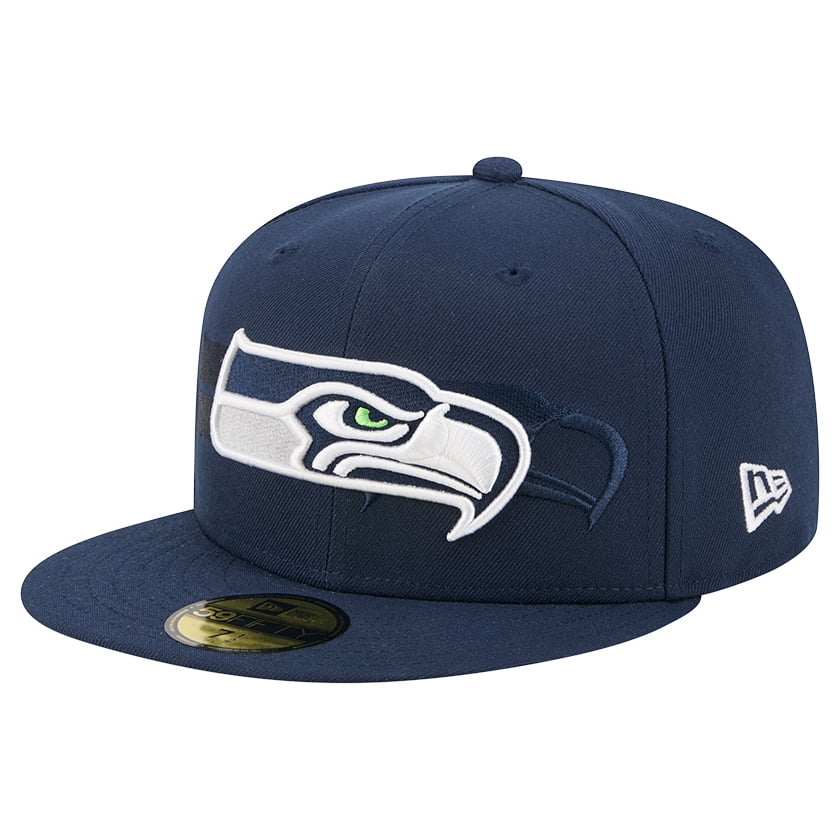 Men's New Era College Navy Seattle Seahawks Tri-Hit 59FIFTY Fitted Hat ...
