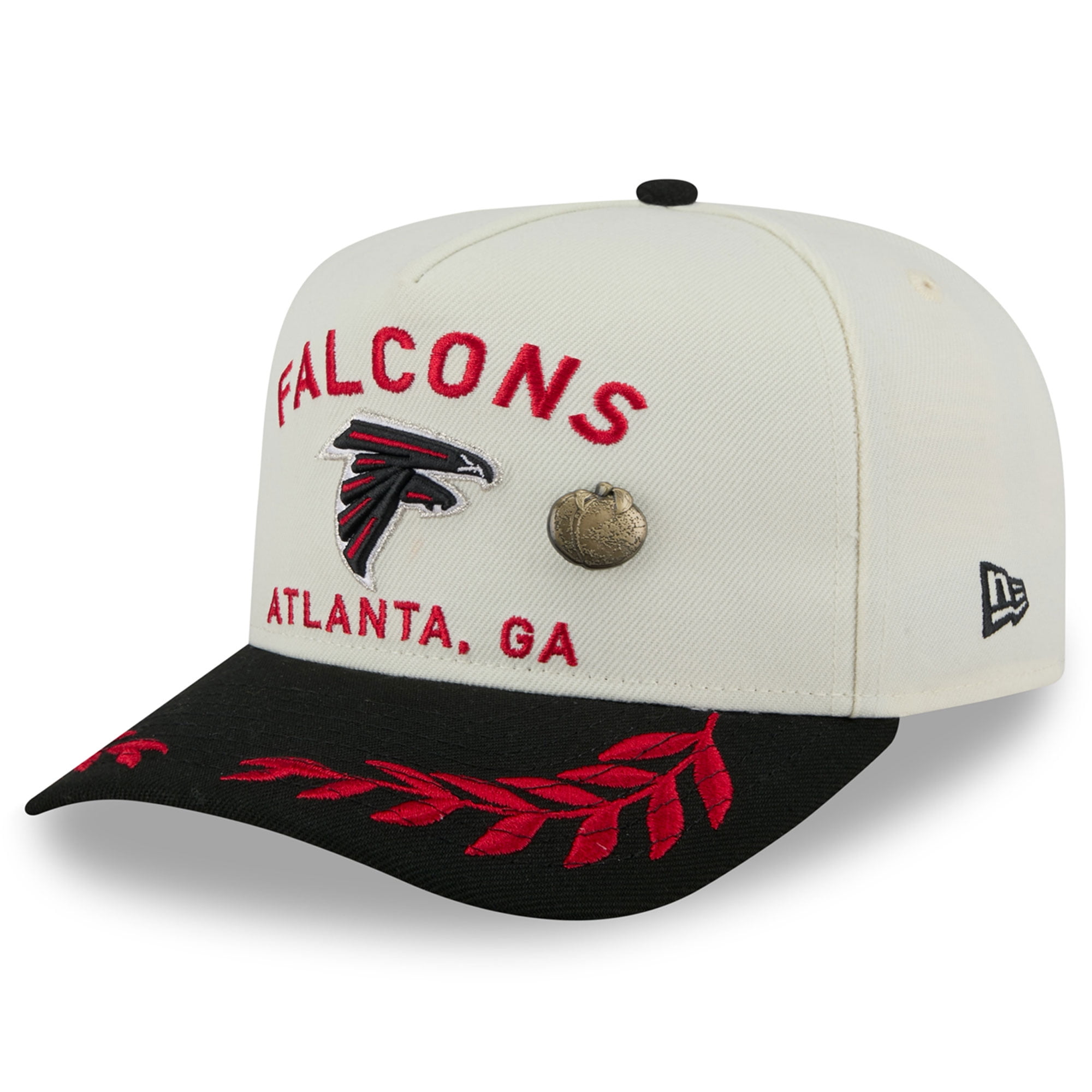 Men's New Era Cream/Black Atlanta Falcons 2025 NFL Draft A-Frame ...
