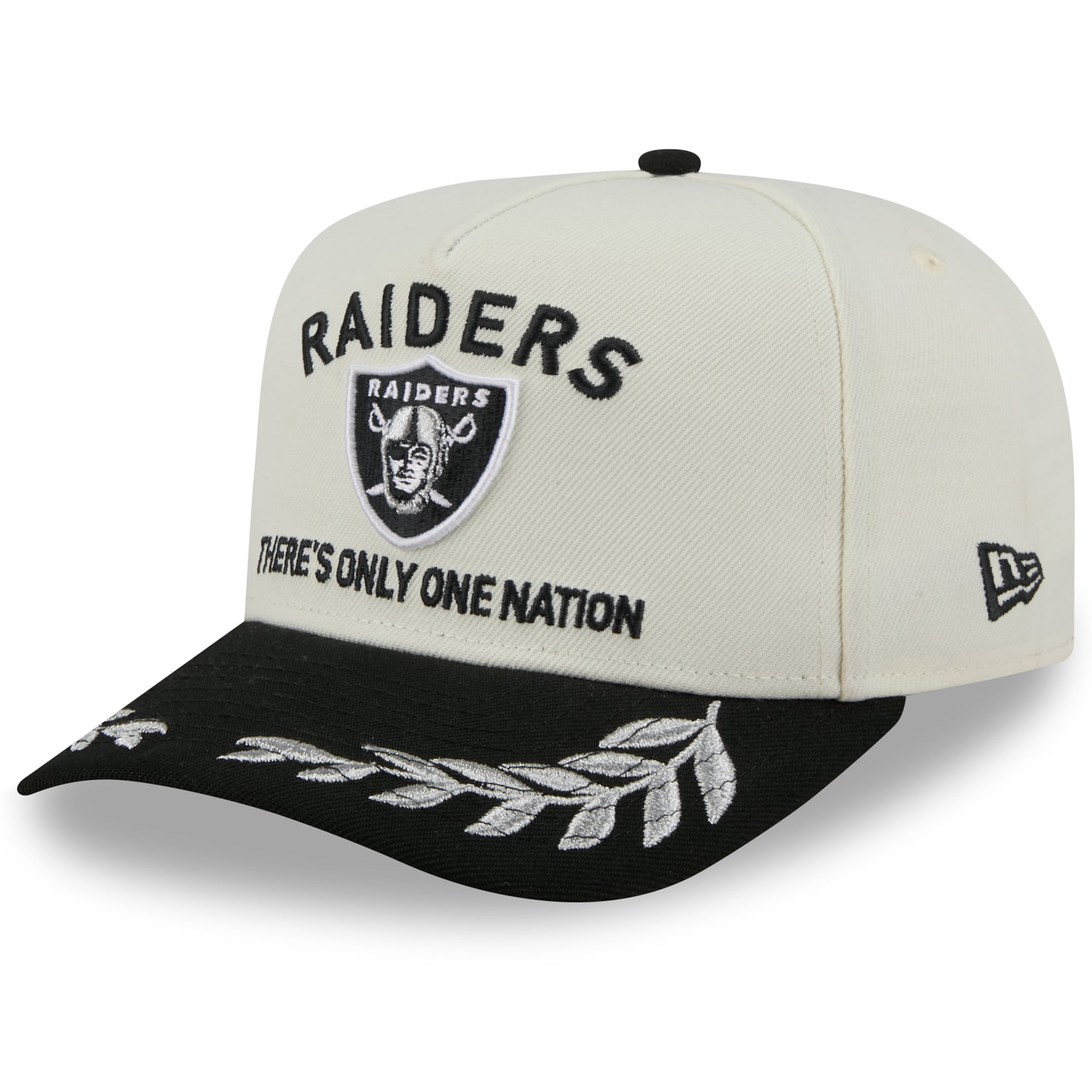 Men's New Era Cream/Black Las Vegas Raiders 2025 NFL Draft A-Frame ...
