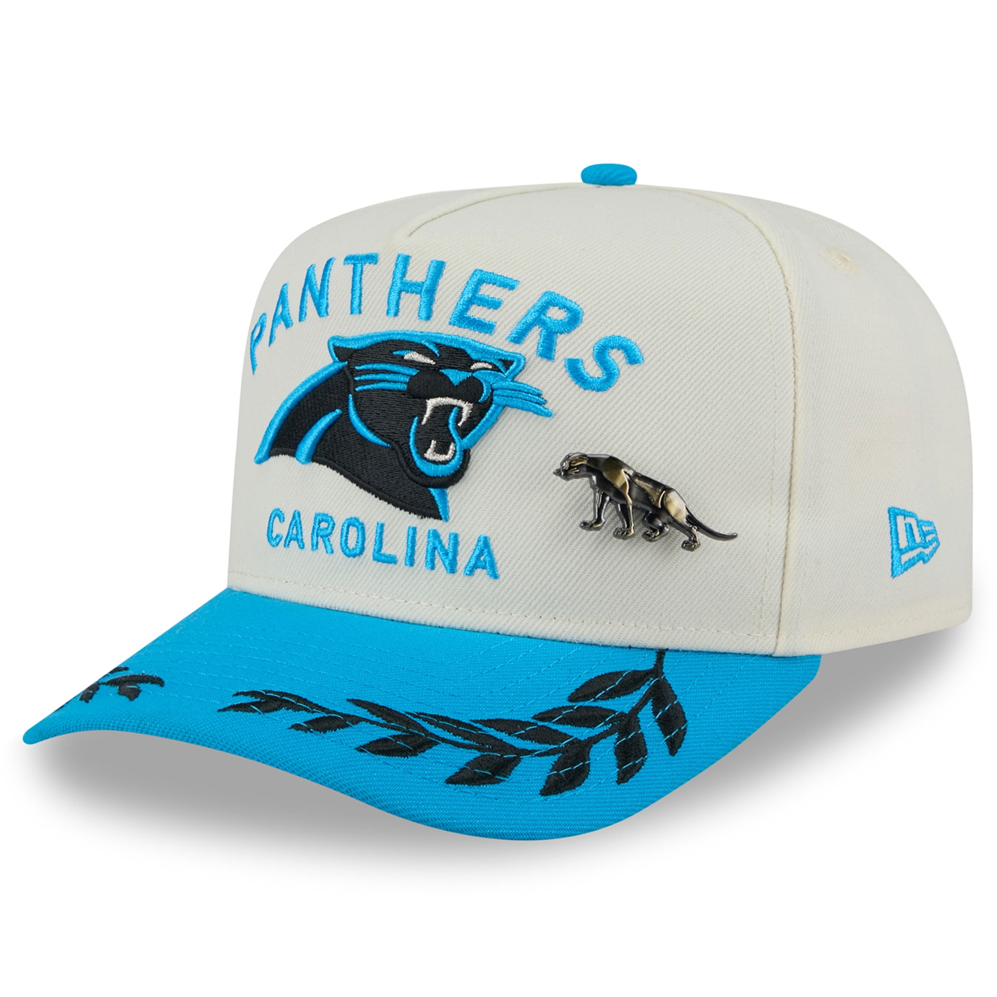 Men's New Era Cream/Blue Carolina Panthers 2025 NFL Draft A-Frame ...