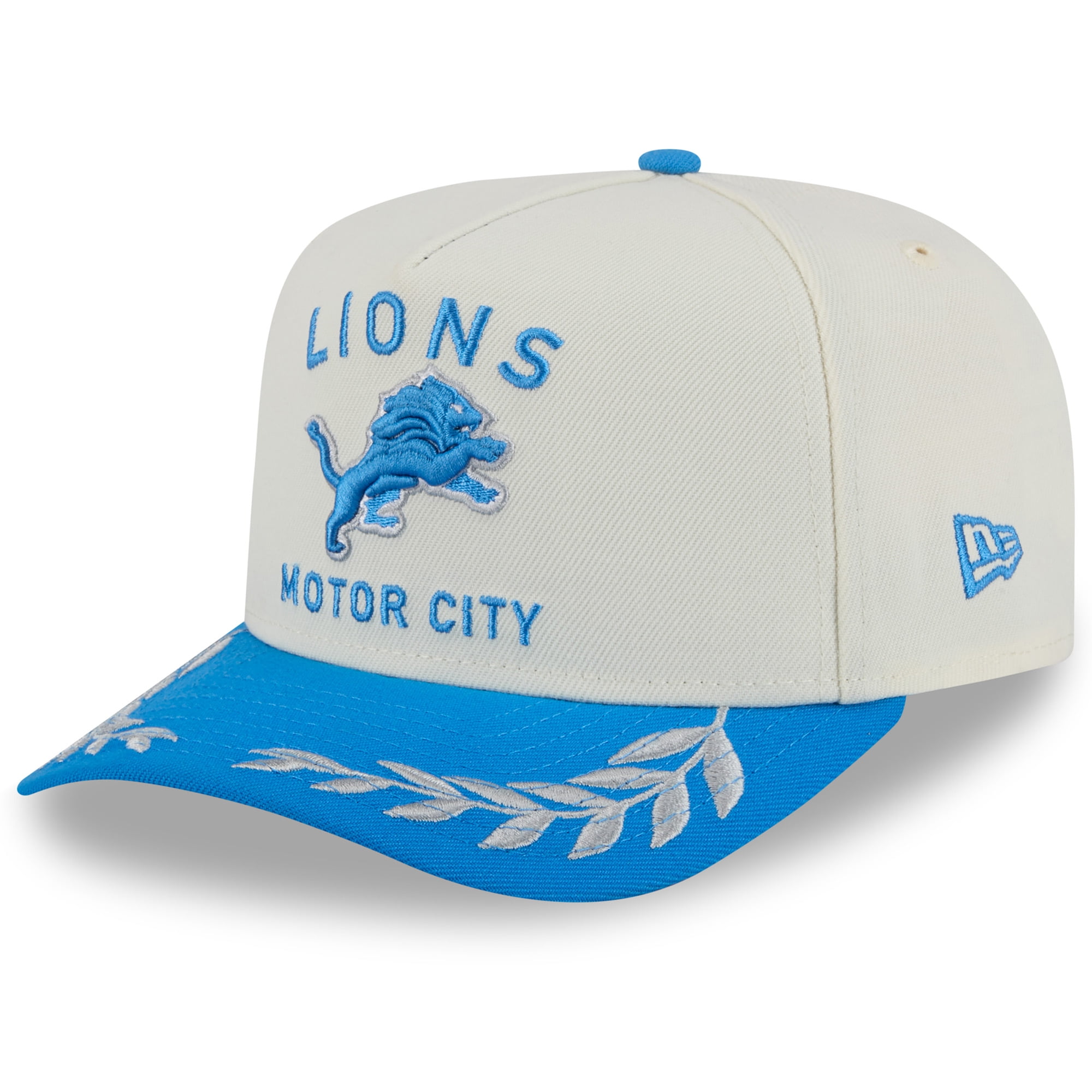 Men's New Era Cream/Blue Detroit Lions 2025 NFL Draft A-Frame 9FIFTY ...