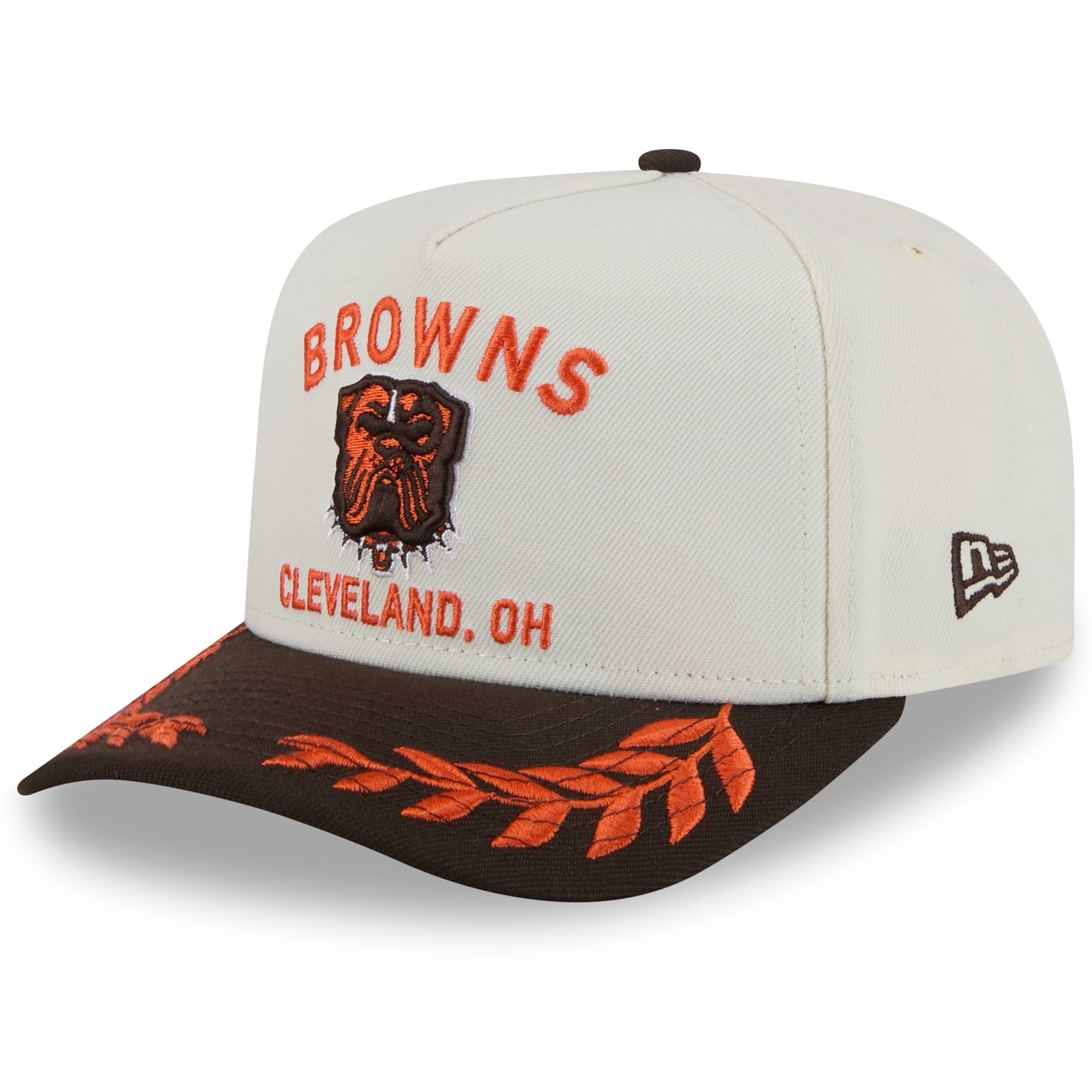Men's New Era Cream/Brown Cleveland Browns 2025 NFL Draft A-Frame ...