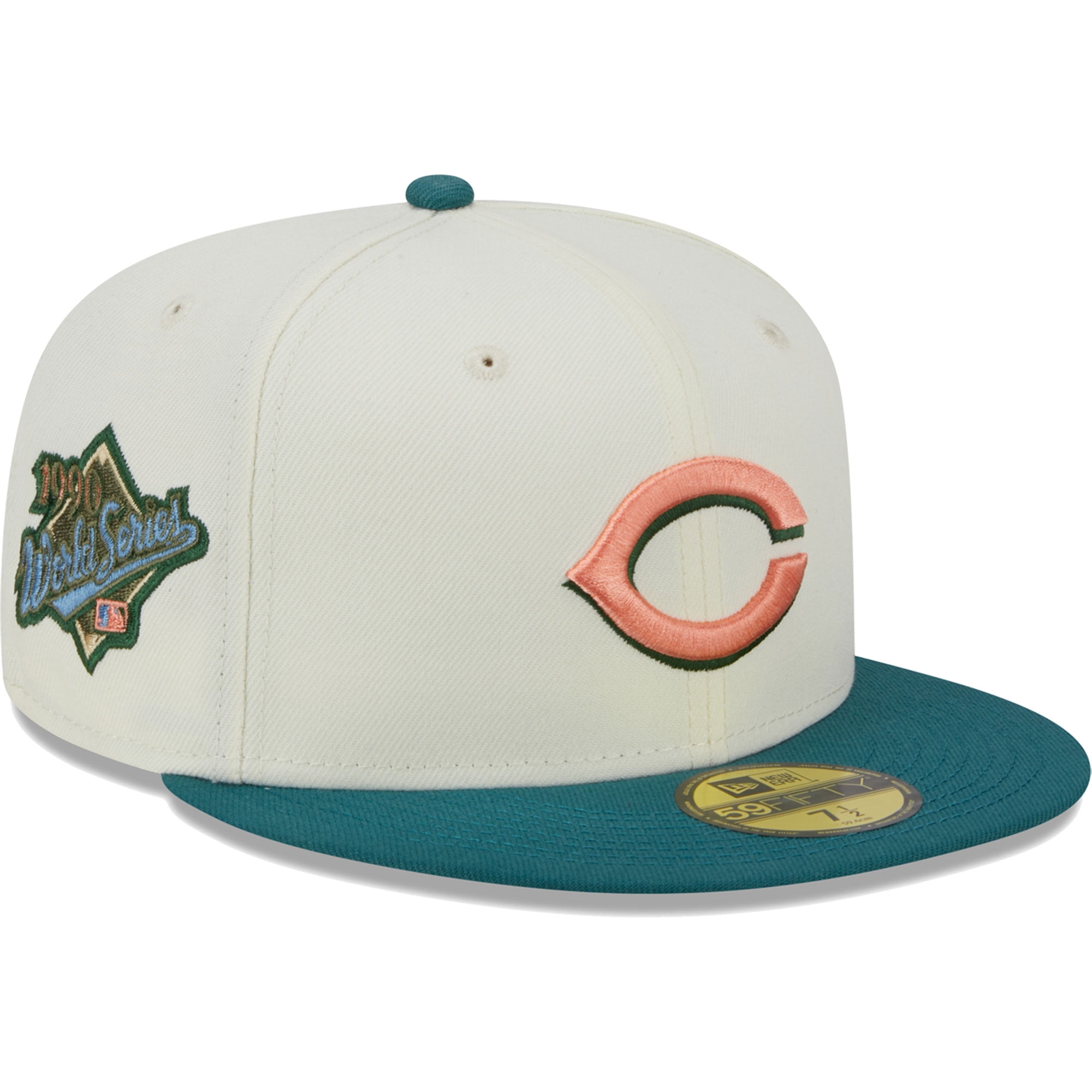 Men's New Era Cream Cincinnati Reds Chrome Evergreen 59FIFTY Fitted Hat ...