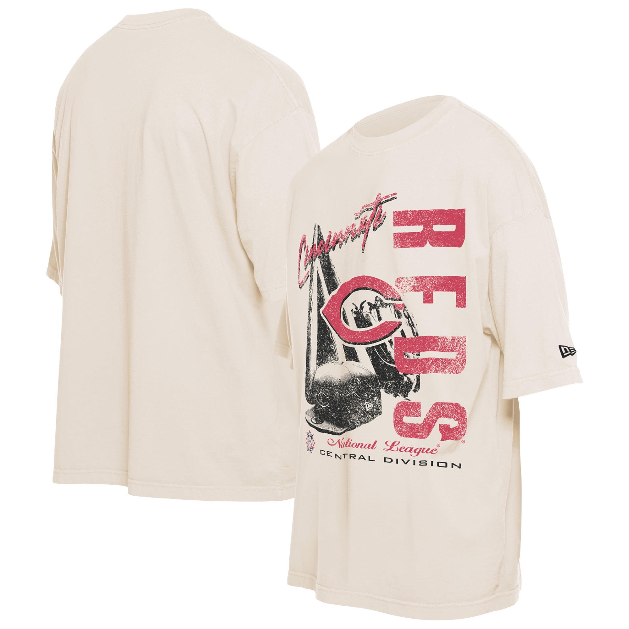 Men's New Era Cream Cincinnati Reds Cooperstown Collection Oversized ...