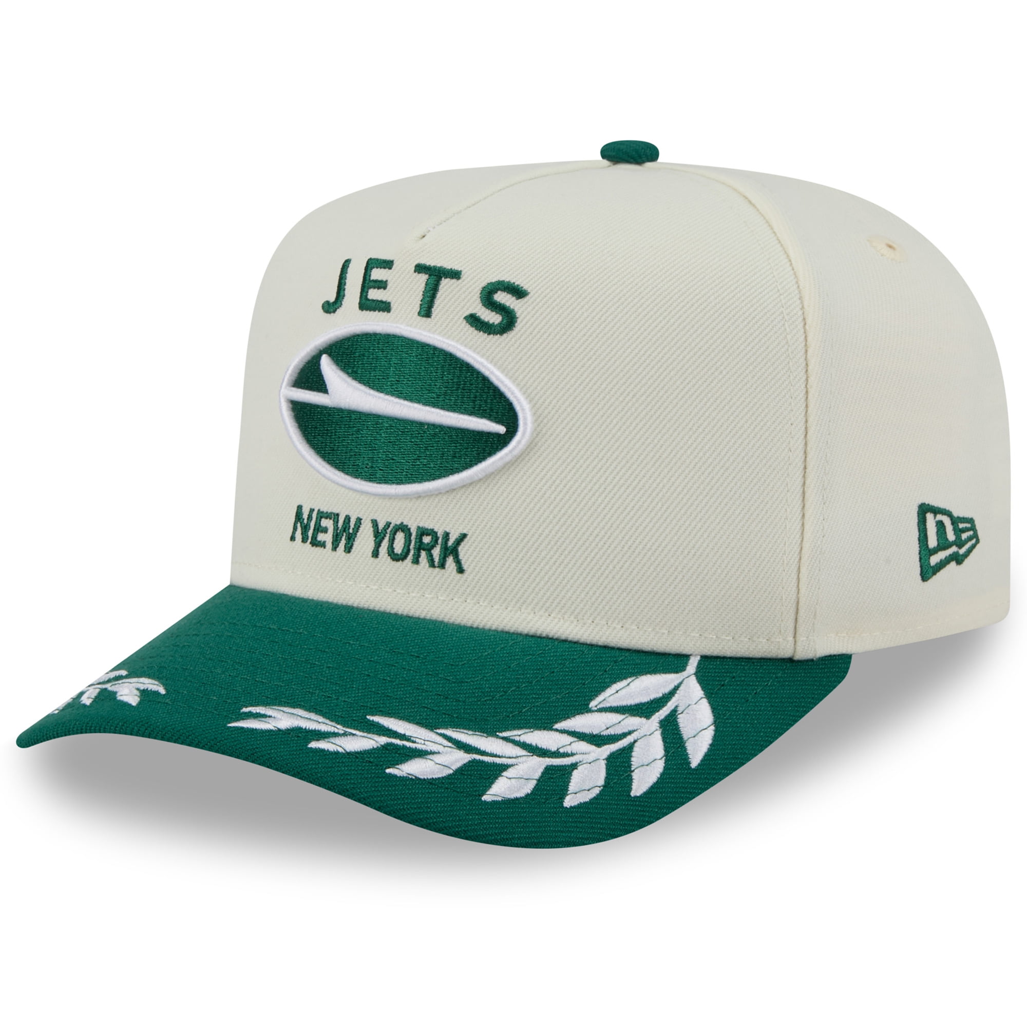 Men's New Era Cream/Green New York Jets 2025 NFL Draft A-Frame 9FIFTY ...