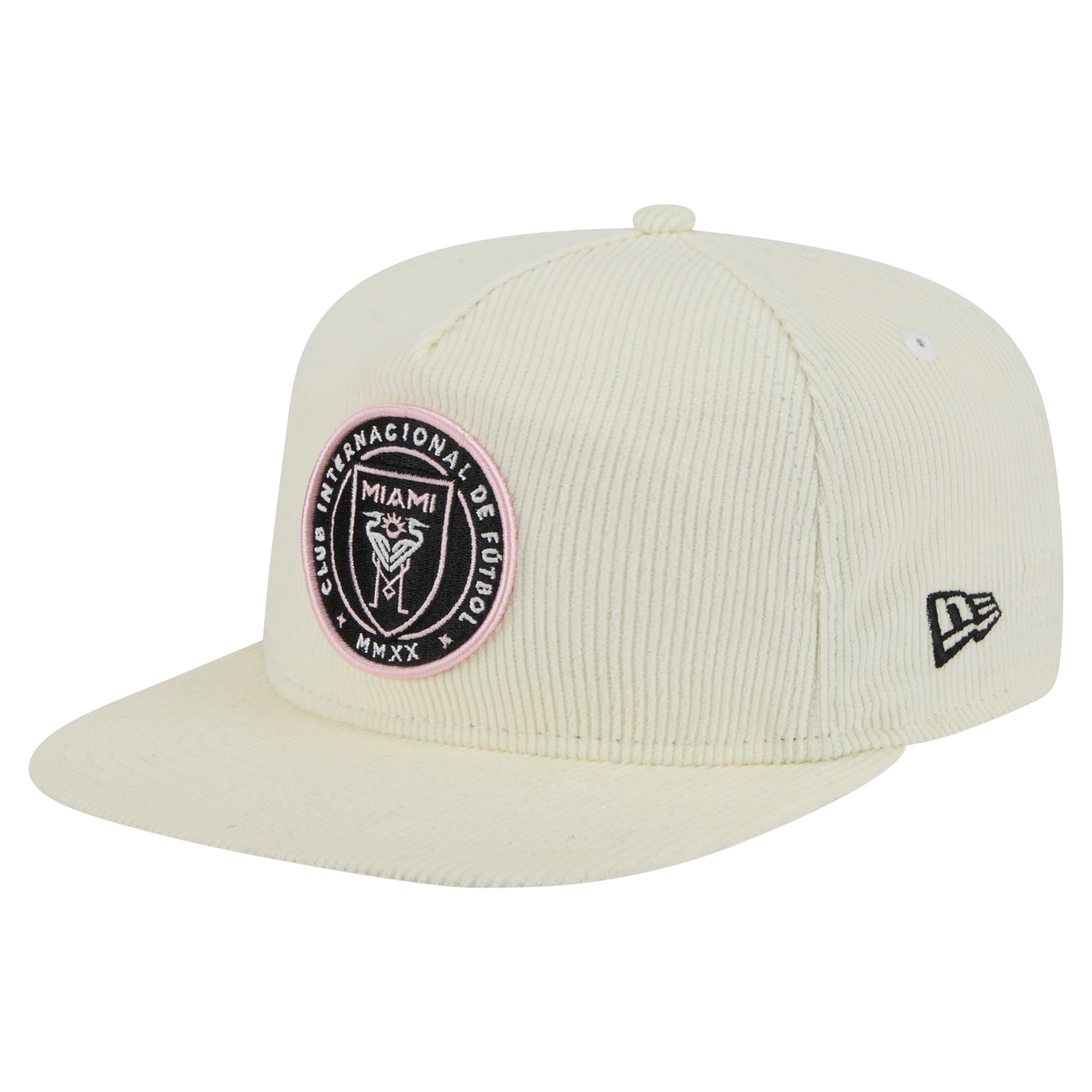 Men's-New Era Cream Inter Miami CF 2025 Kickoff Snapback Golfer Hat ...