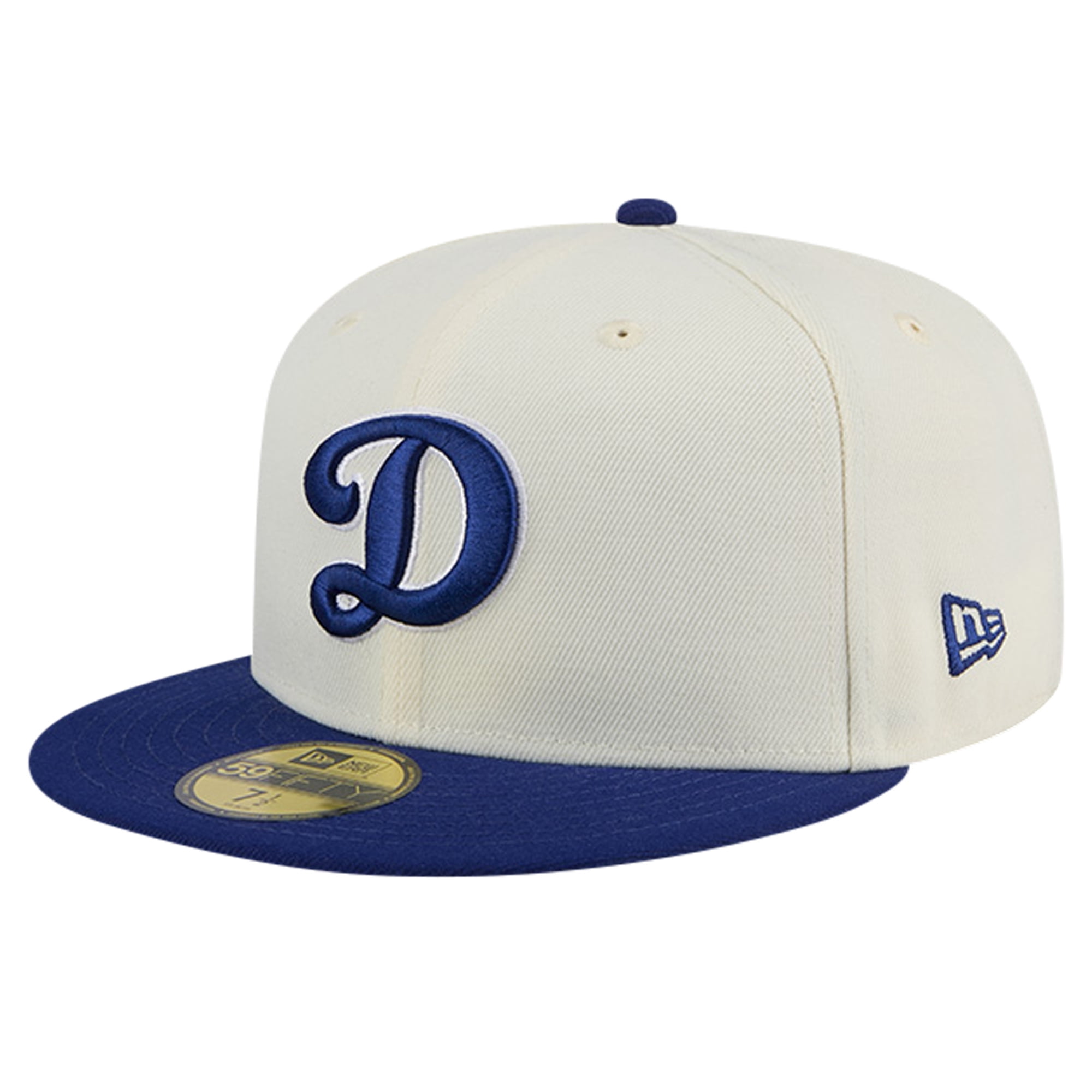 Men's New Era Cream Los Angeles Dodgers Chrome 59FIFTY Fitted Hat ...