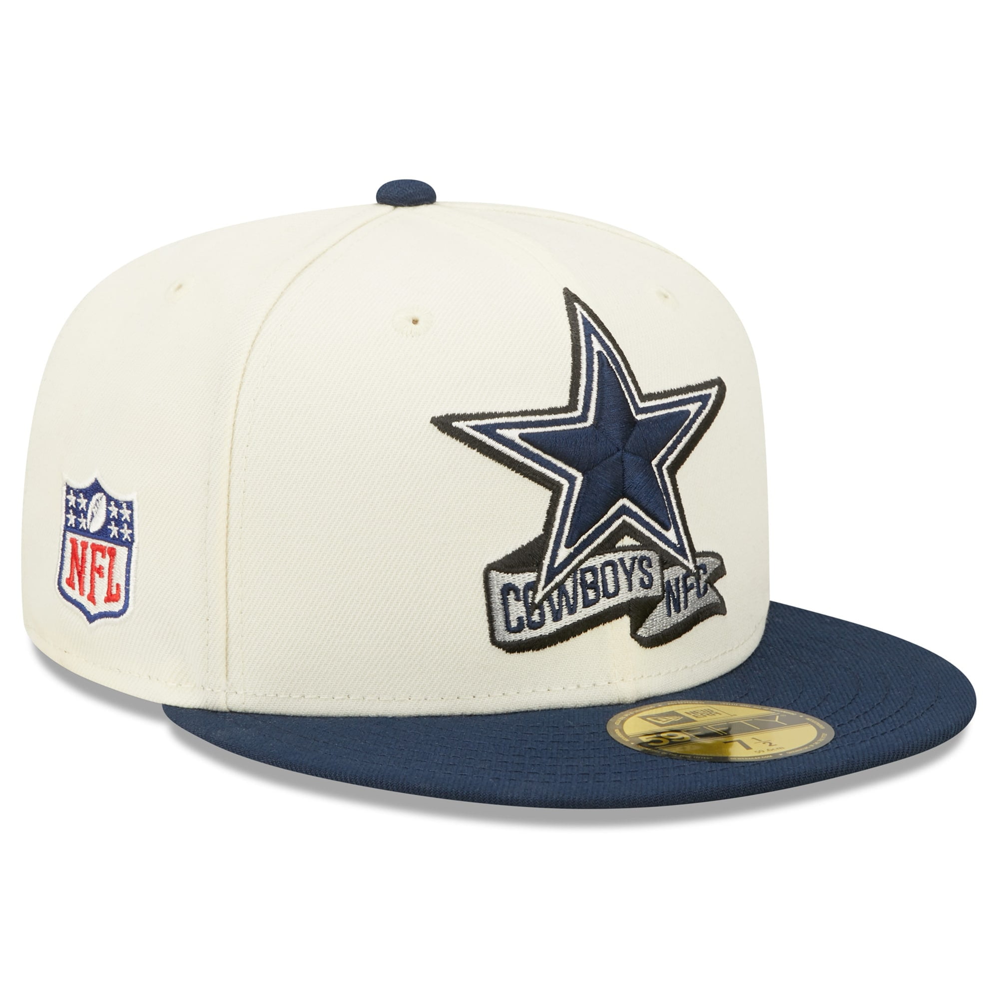 Men's New Era Cream/Navy Dallas Cowboys 2022 Sideline 59FIFTY Fitted ...