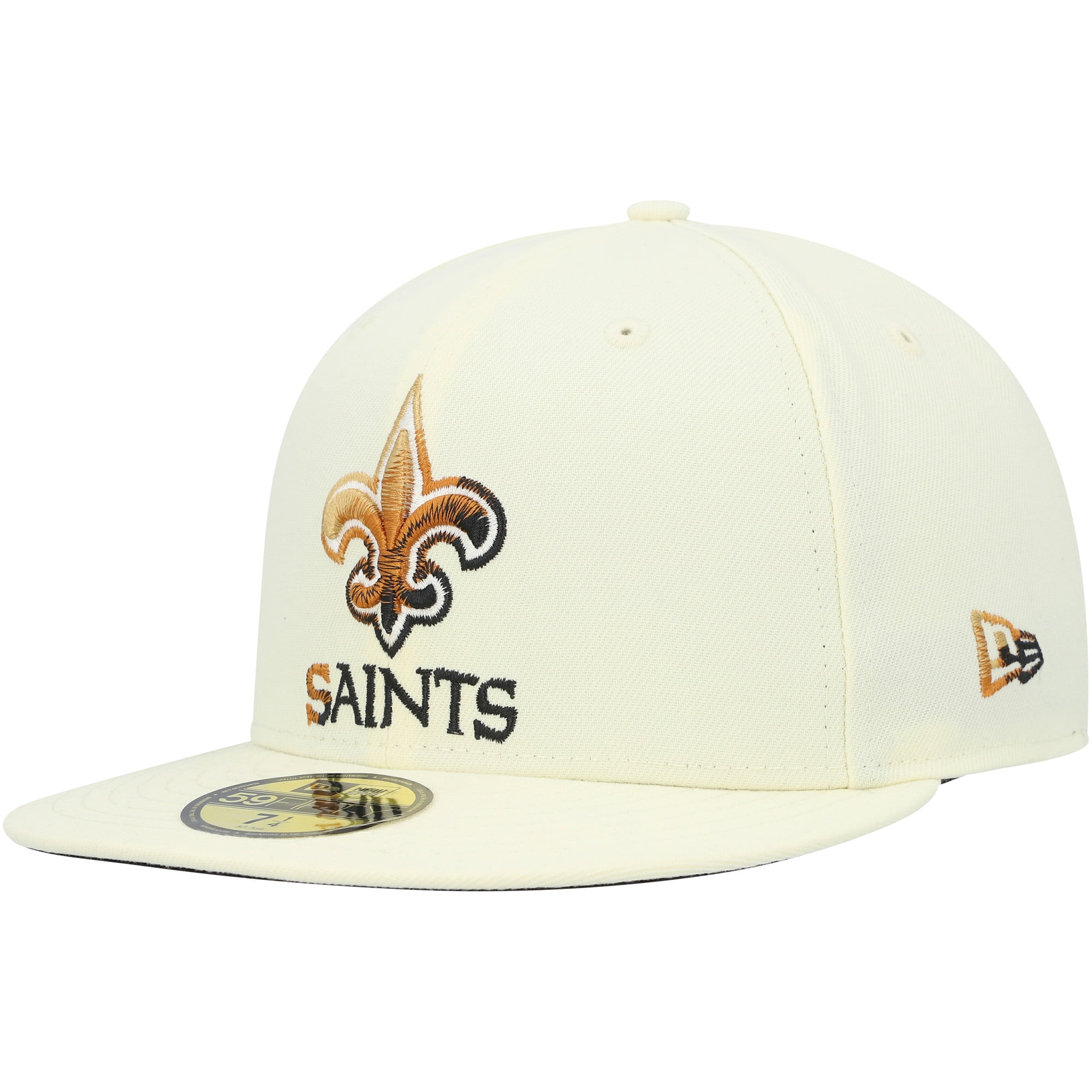 Men's New Era Cream New Orleans Saints Chrome Color Dim 59FIFTY Fitted ...
