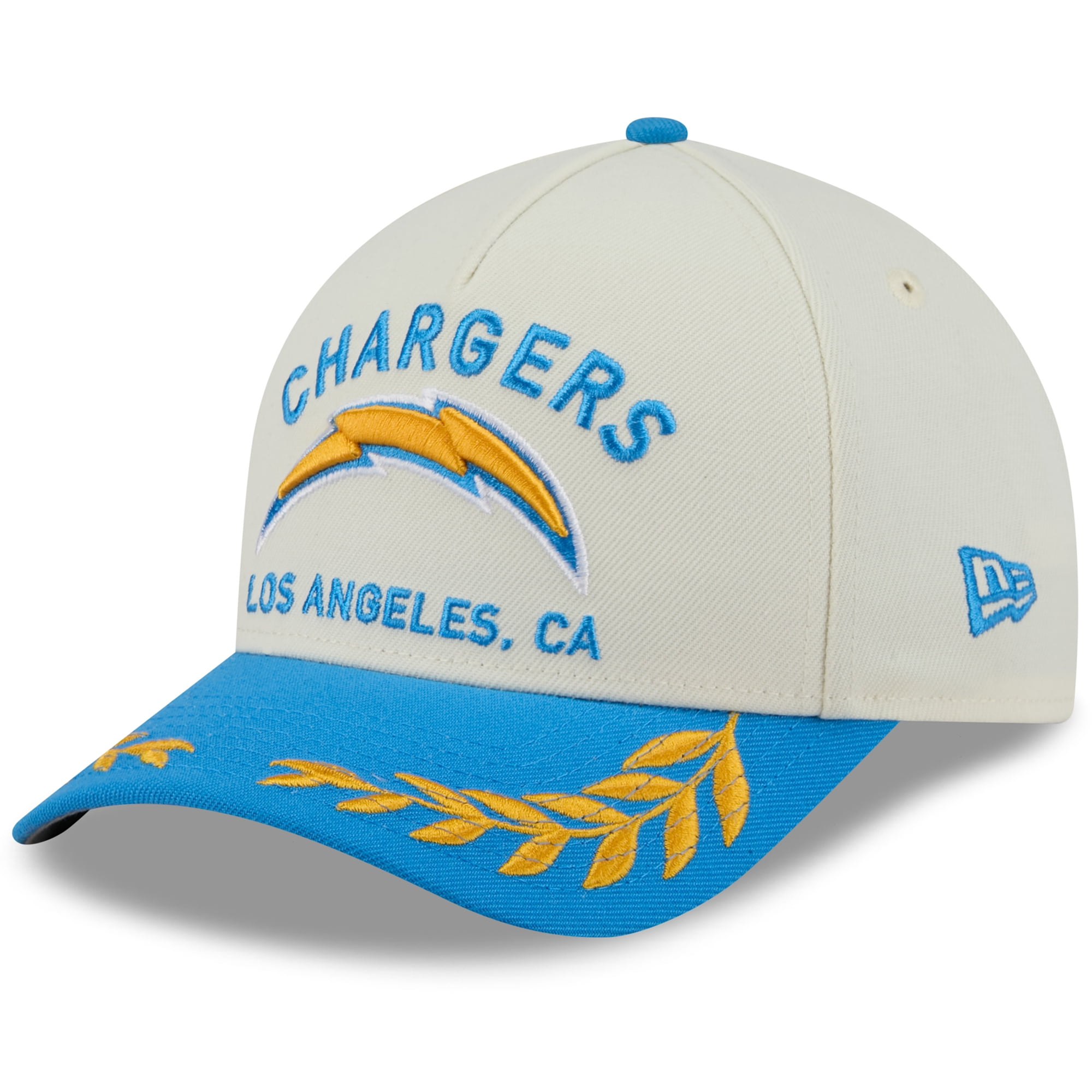 Men's New Era Cream/Powder Blue Los Angeles Chargers 2025 NFL Draft ...