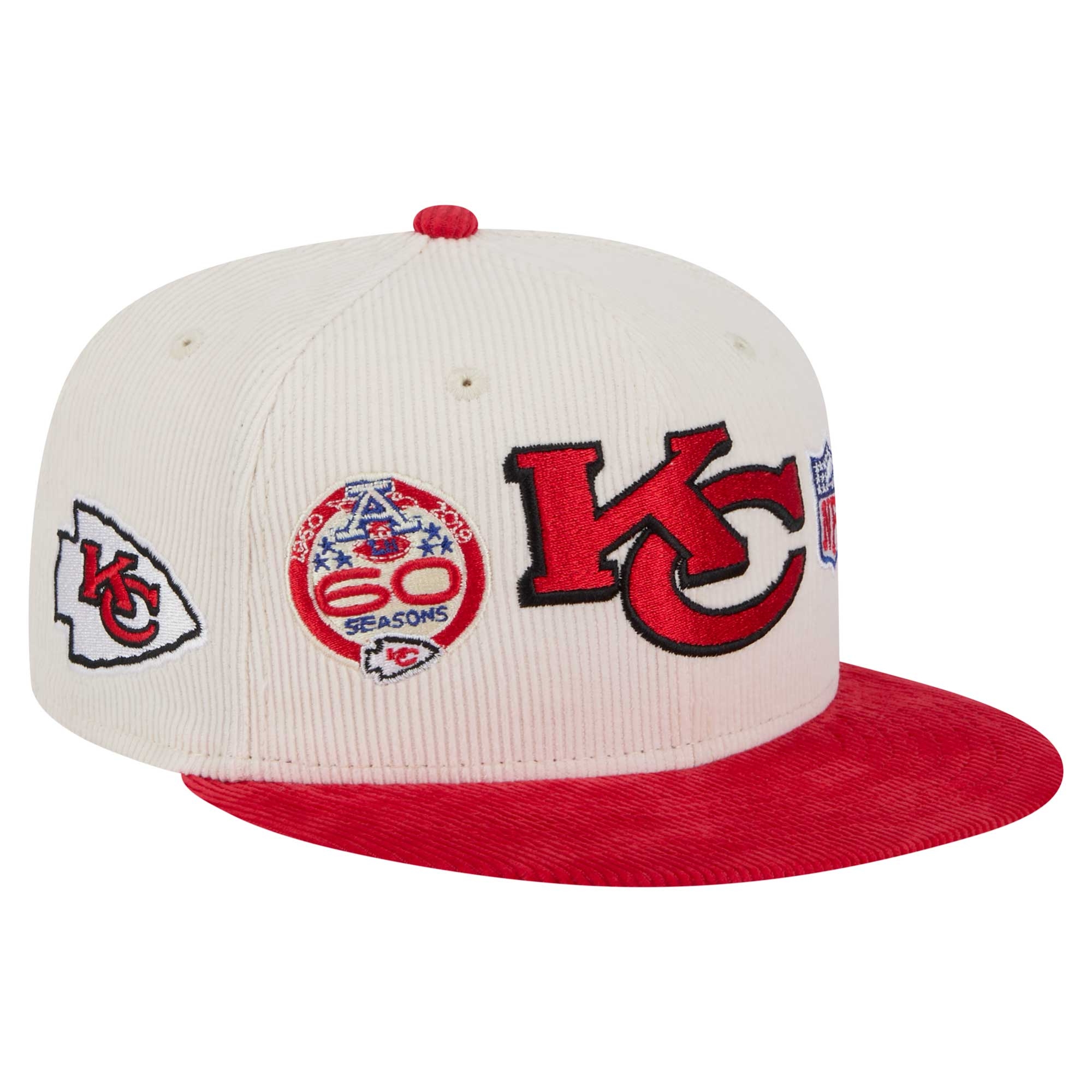 Men's New Era Cream/Red Kansas City Chiefs Corduroy 59FIFTY Fitted Hat - Walmart.com