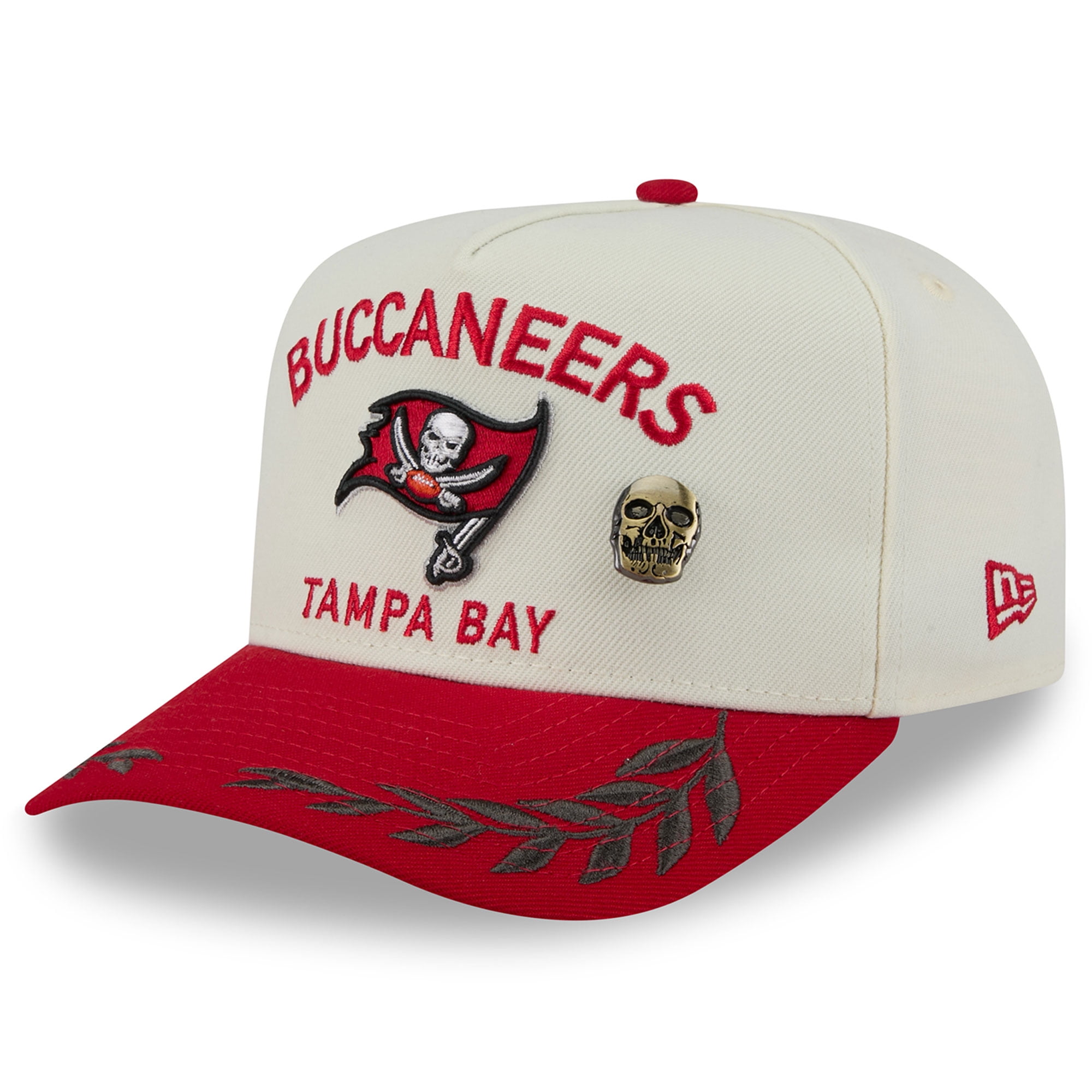 Men's New Era Cream/Red Tampa Bay Buccaneers 2025 NFL Draft A-Frame ...