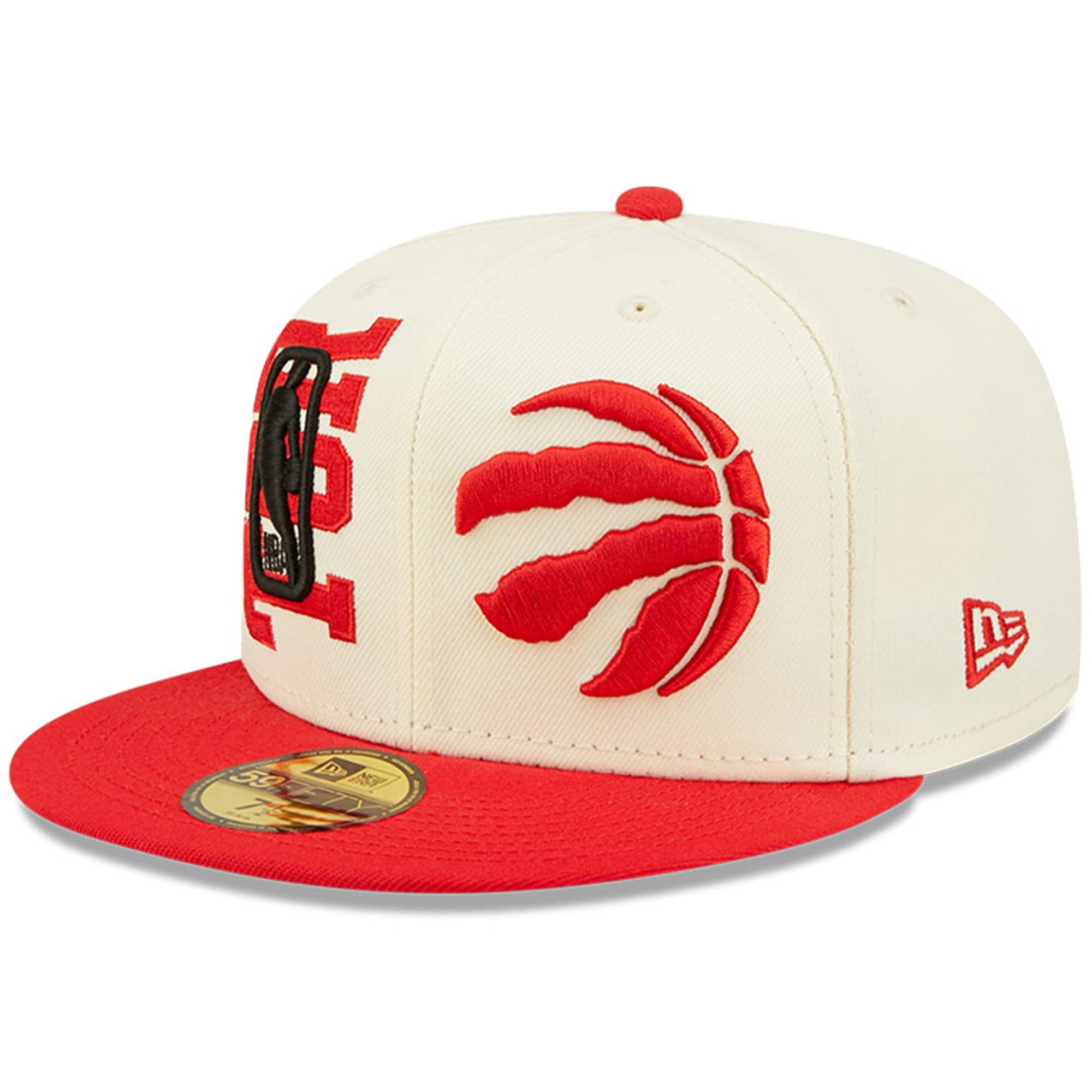 Men's New Era Cream/Red Toronto Raptors 2022 NBA Draft 59FIFTY Fitted ...