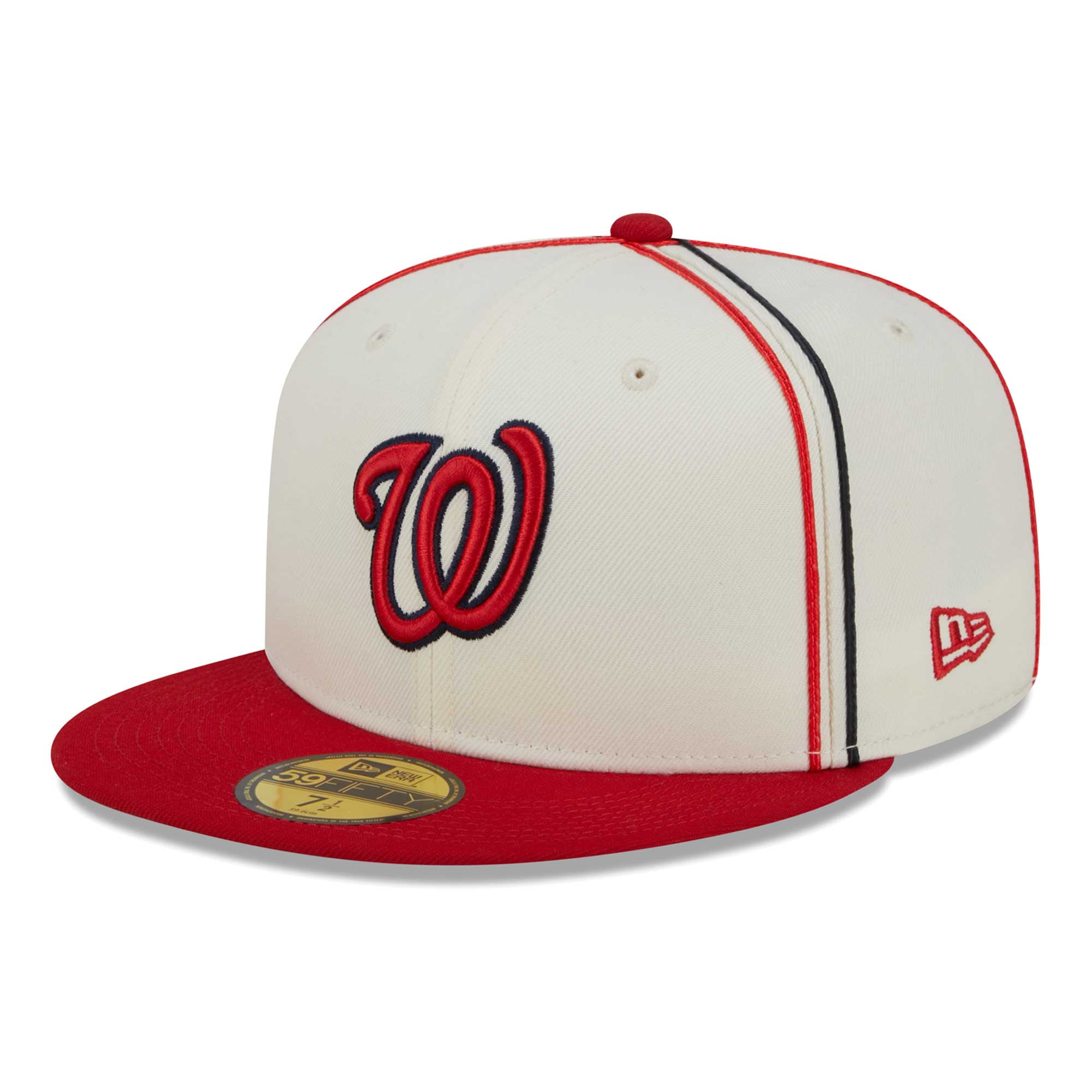 Men's New Era Cream/Red Washington Nationals Chrome Sutash 59FIFTY ...