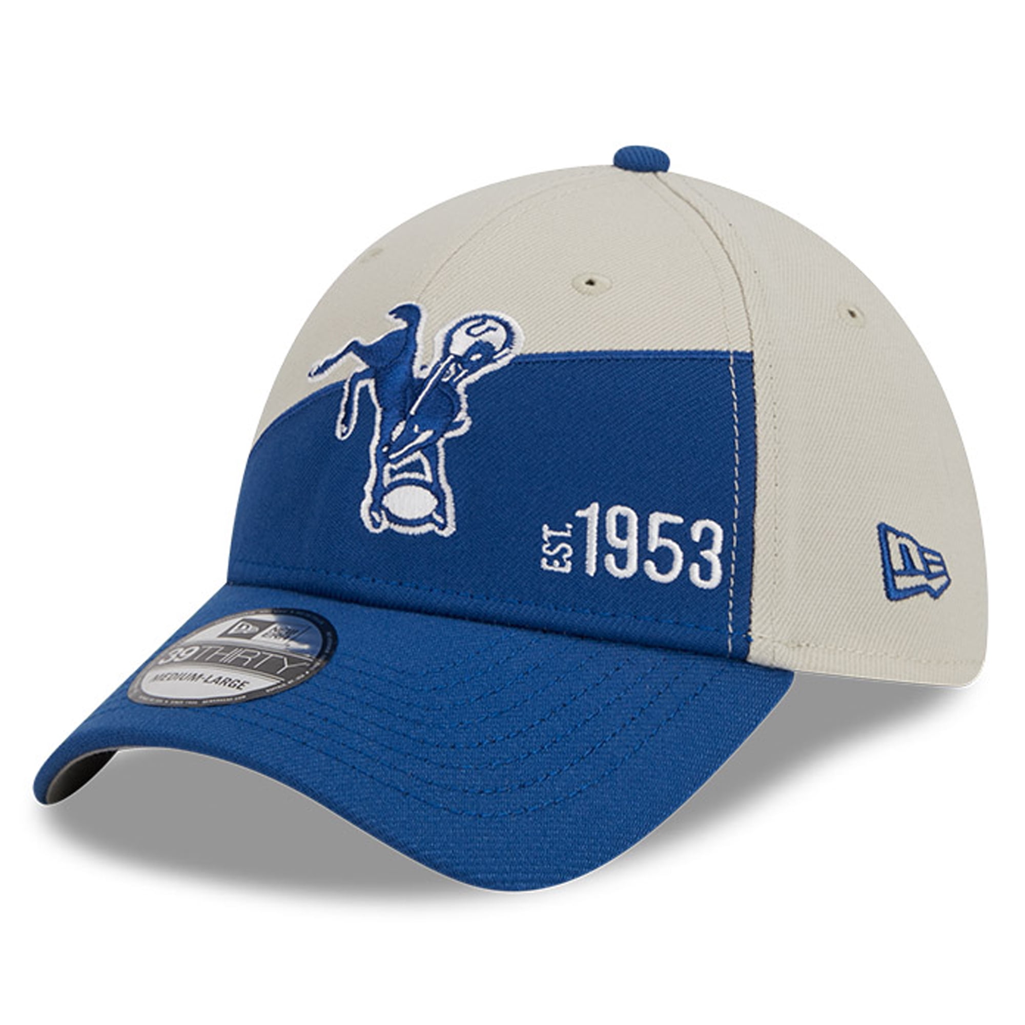 Men's New Era Cream/Royal Indianapolis Colts 2023 Sideline Historic ...