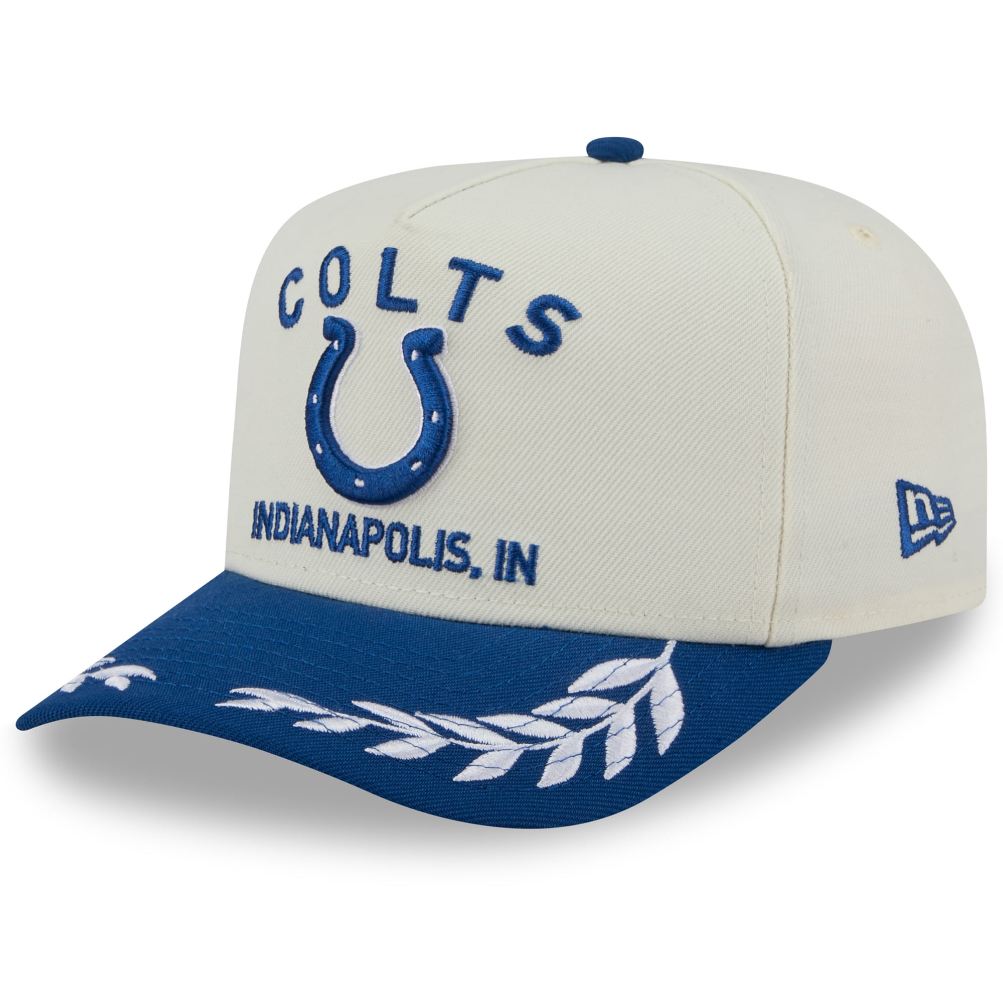 Men's New Era Cream/Royal Indianapolis Colts 2025 NFL Draft A-Frame ...