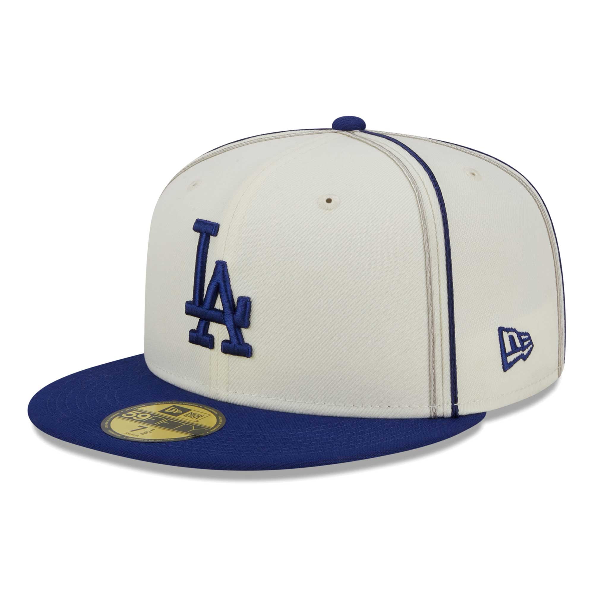 Men's New Era Cream/Royal Los Angeles Dodgers Chrome Sutash 59FIFTY ...