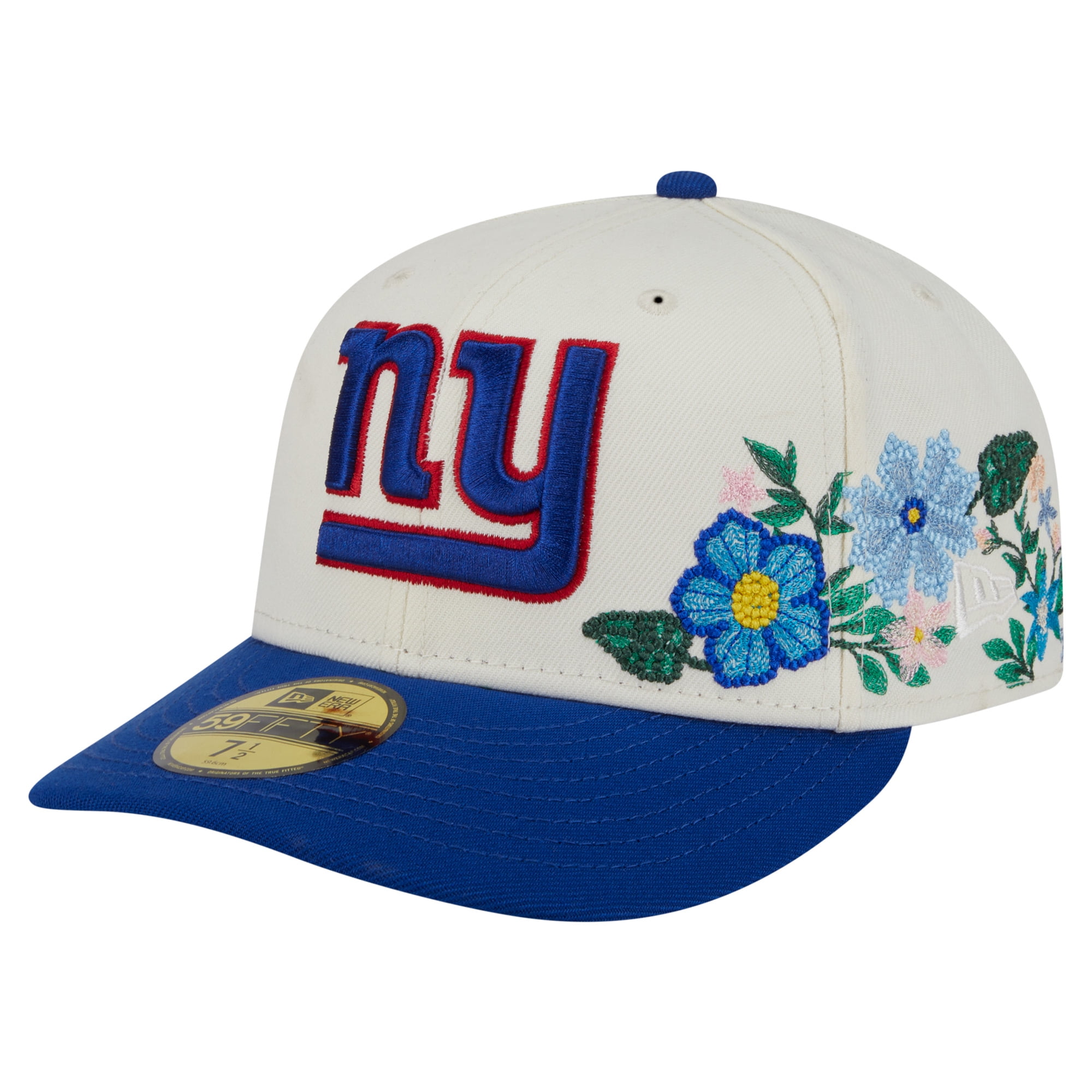 Men's New Era Cream/Royal New York Giants Tonal Floral 59FIFTY Fitted ...