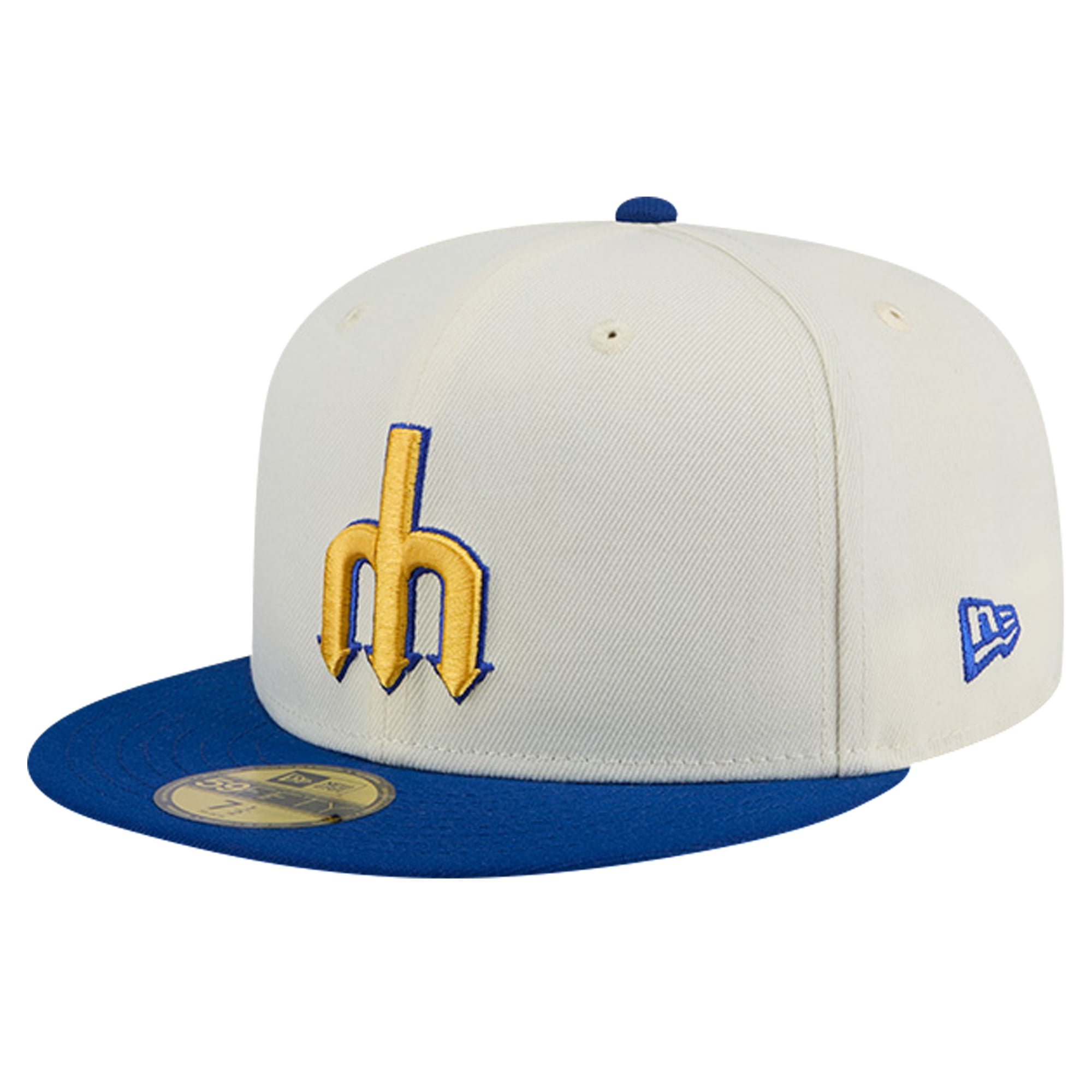Men's New Era Cream Seattle Mariners Cooperstown Collection Chrome ...