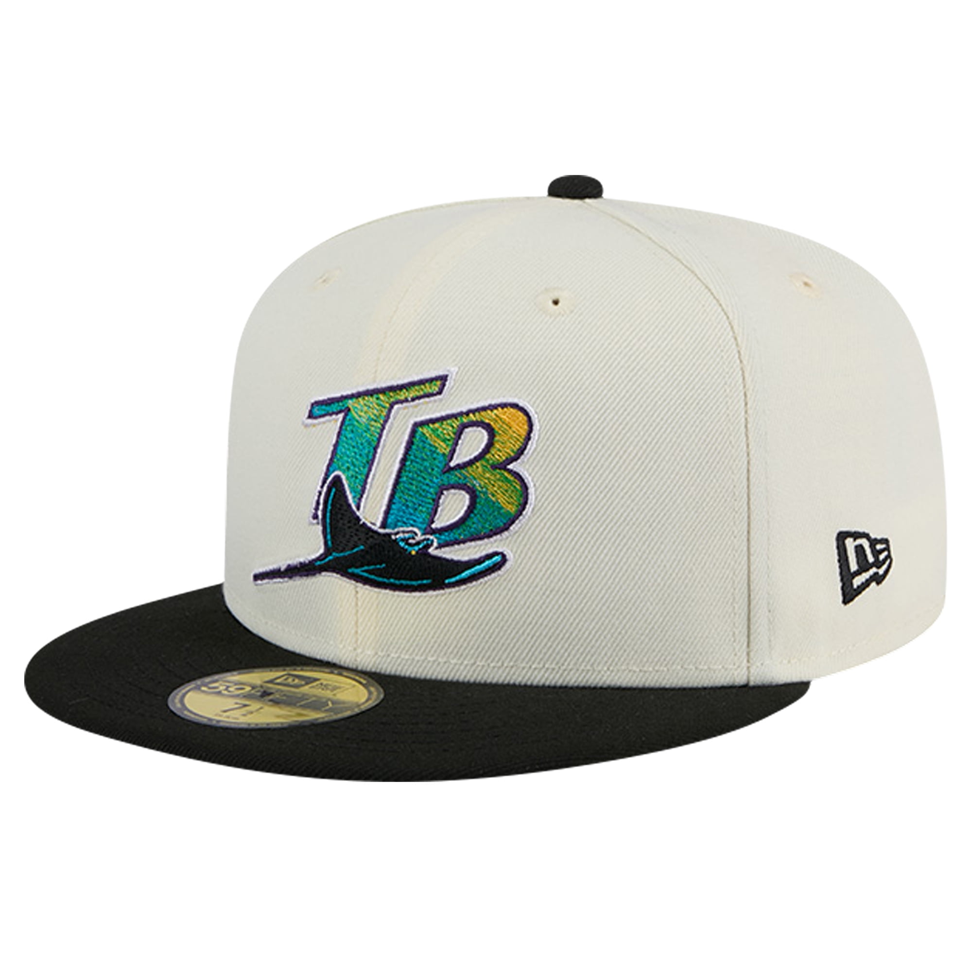 Men's New Era Cream Tampa Bay Rays Cooperstown Collection Chrome ...