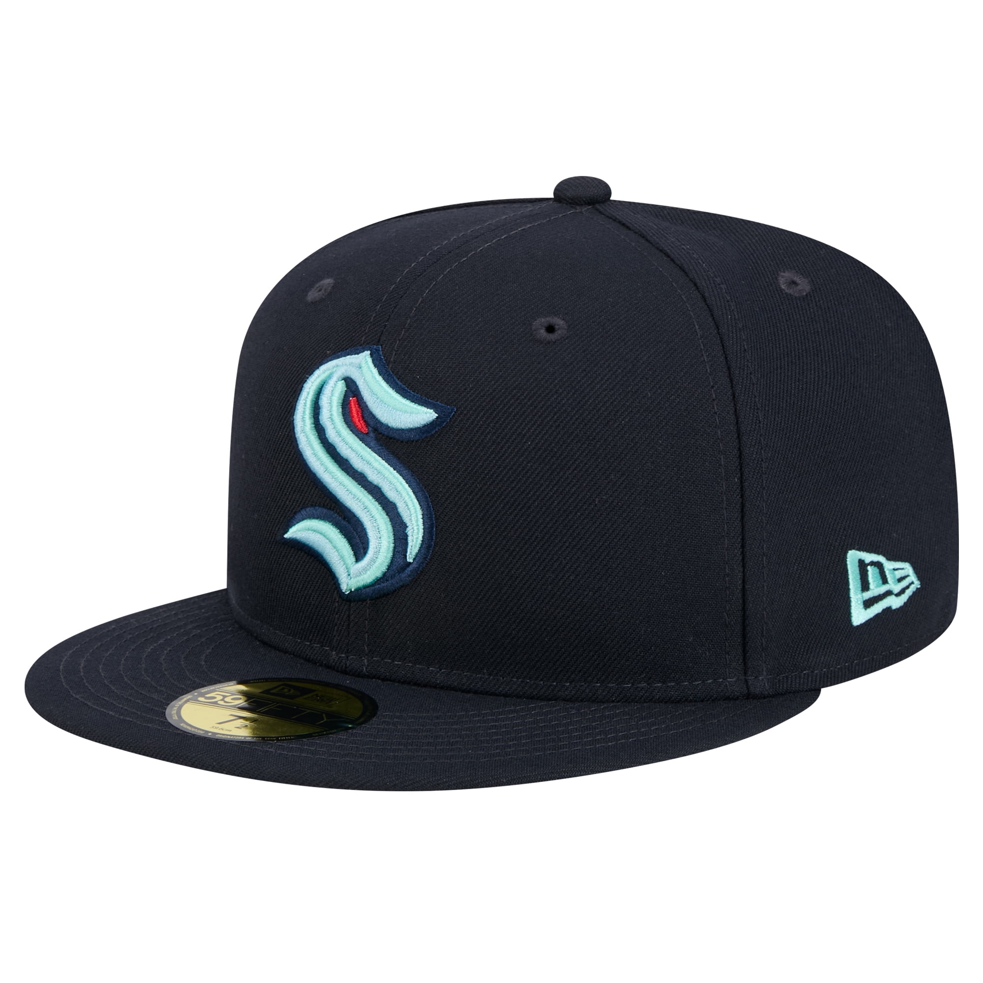 Men's New Era Deep Sea Blue Seattle Kraken Core 59FIFTY Fitted Hat ...