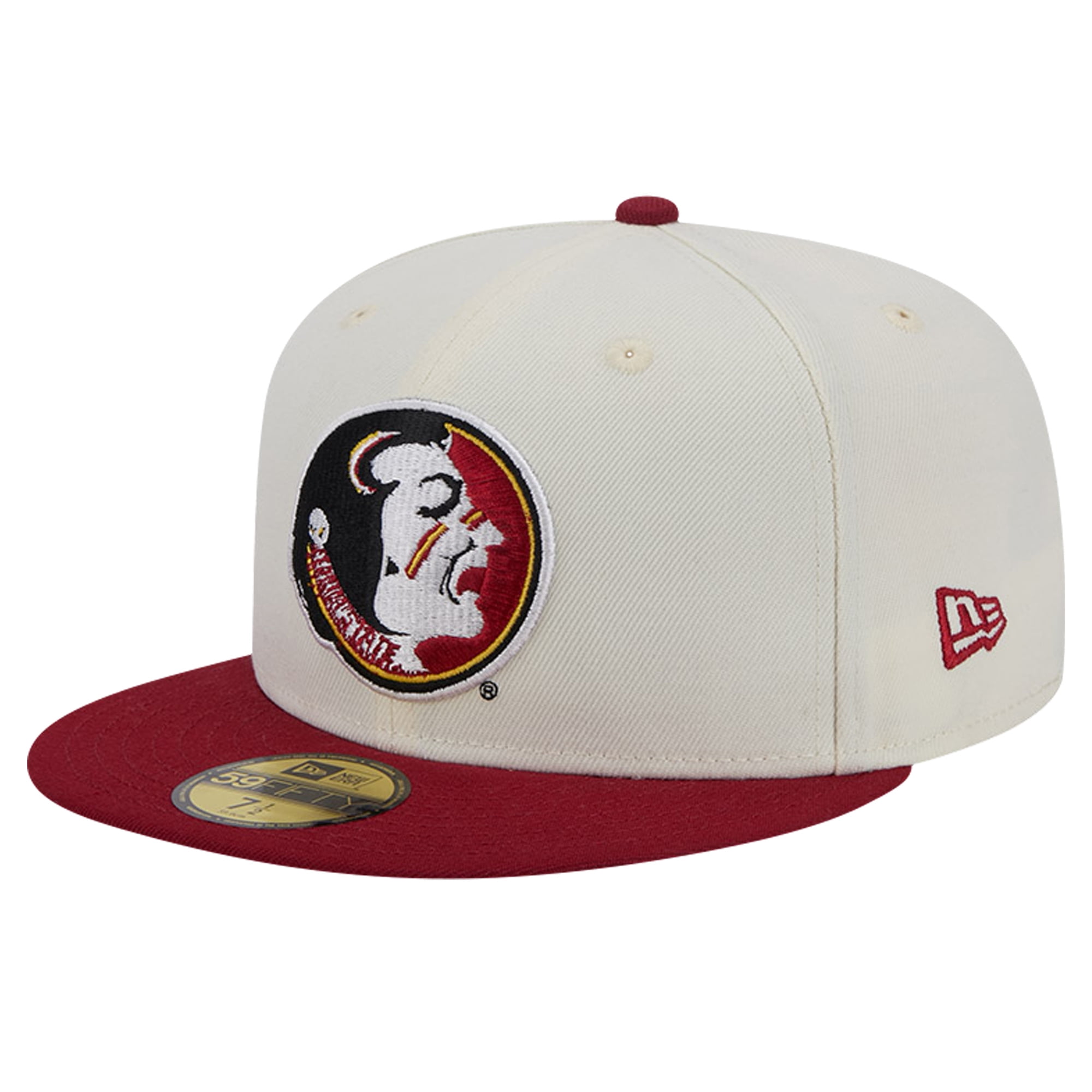 Men's New Era Florida State Seminoles Chrome White Vintage 59FIFTY ...