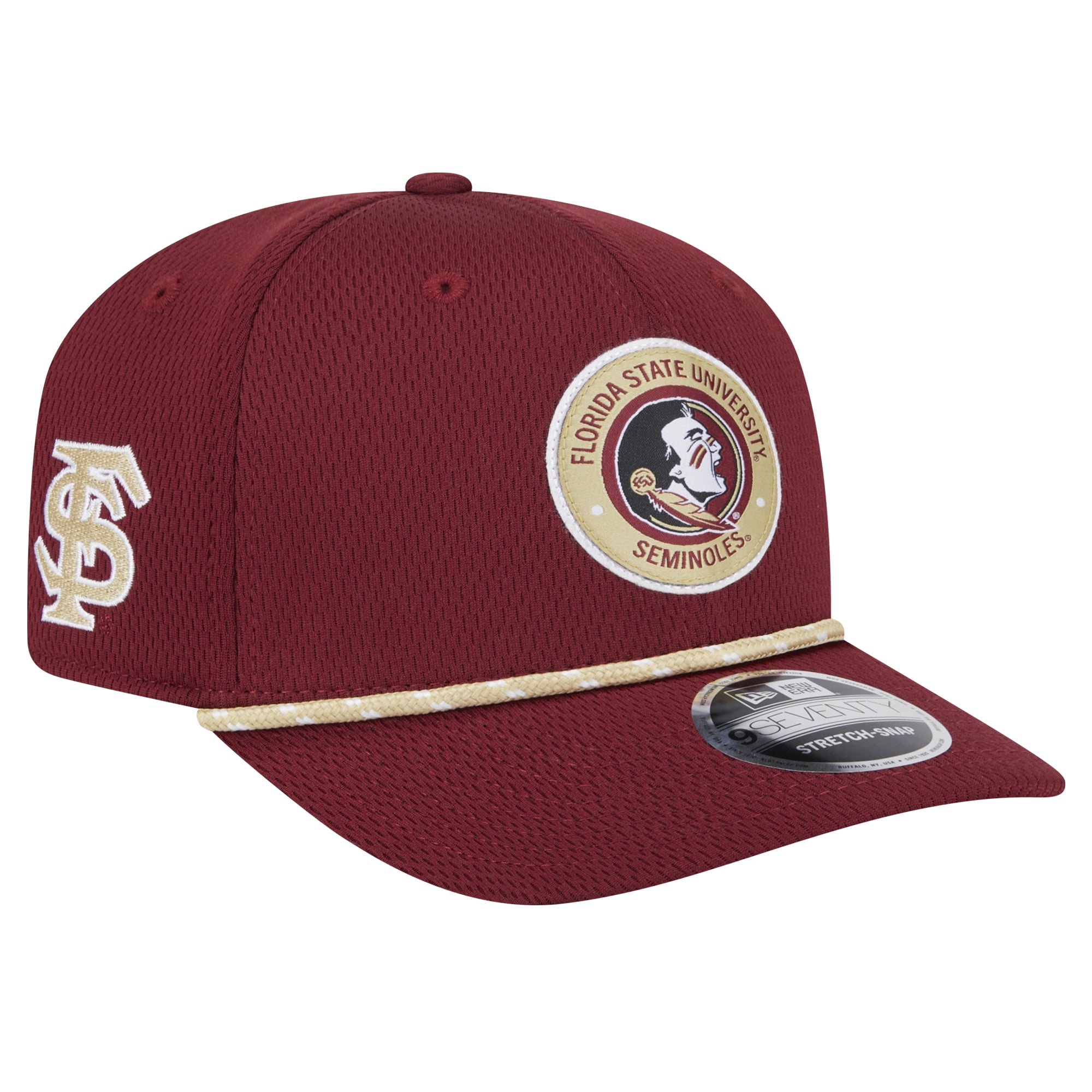 Men's New Era Garnet Florida State Seminoles COOLERA 9SEVENTY Rope ...