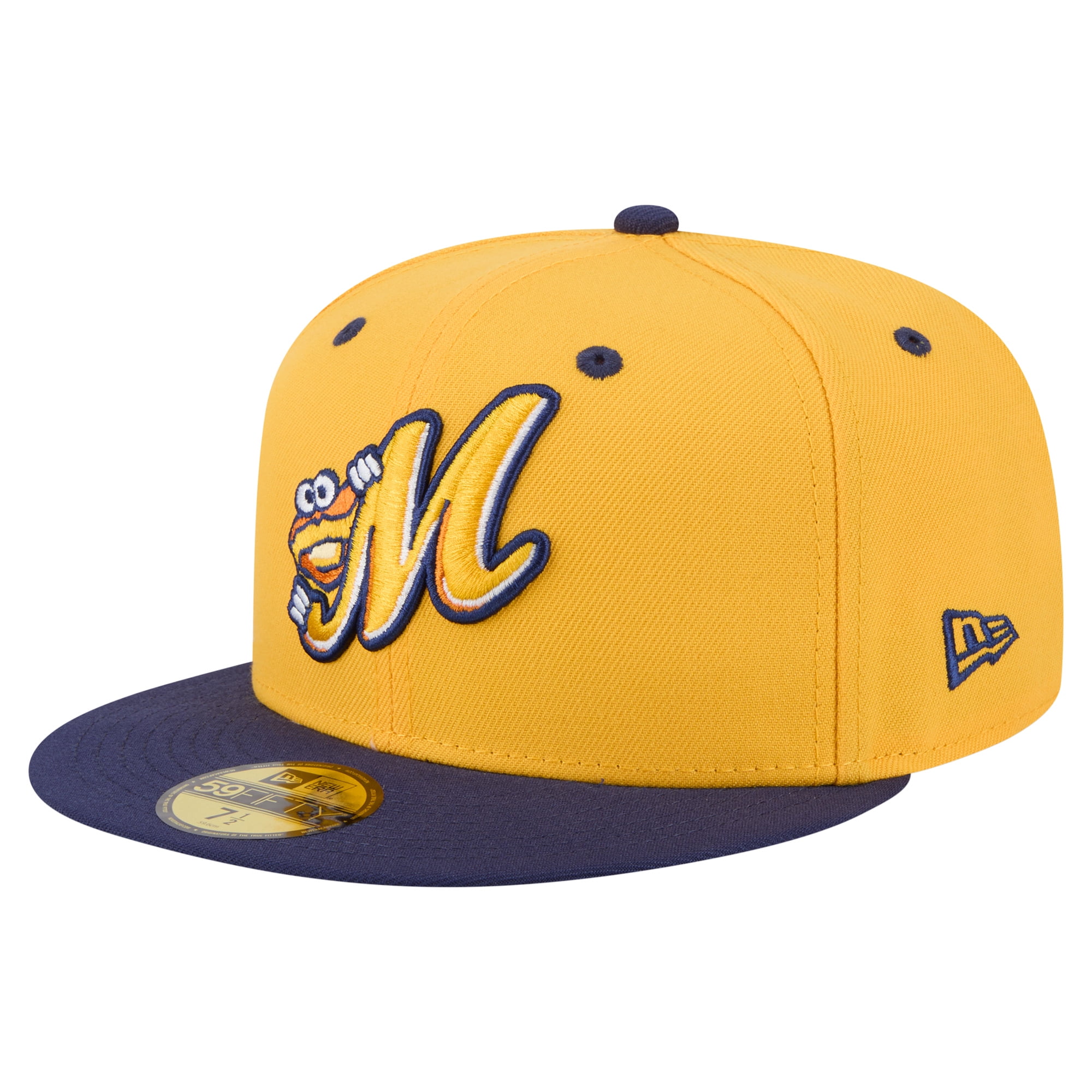 Men's-New Era Gold/Navy Montgomery Biscuits Authentic Collection ...