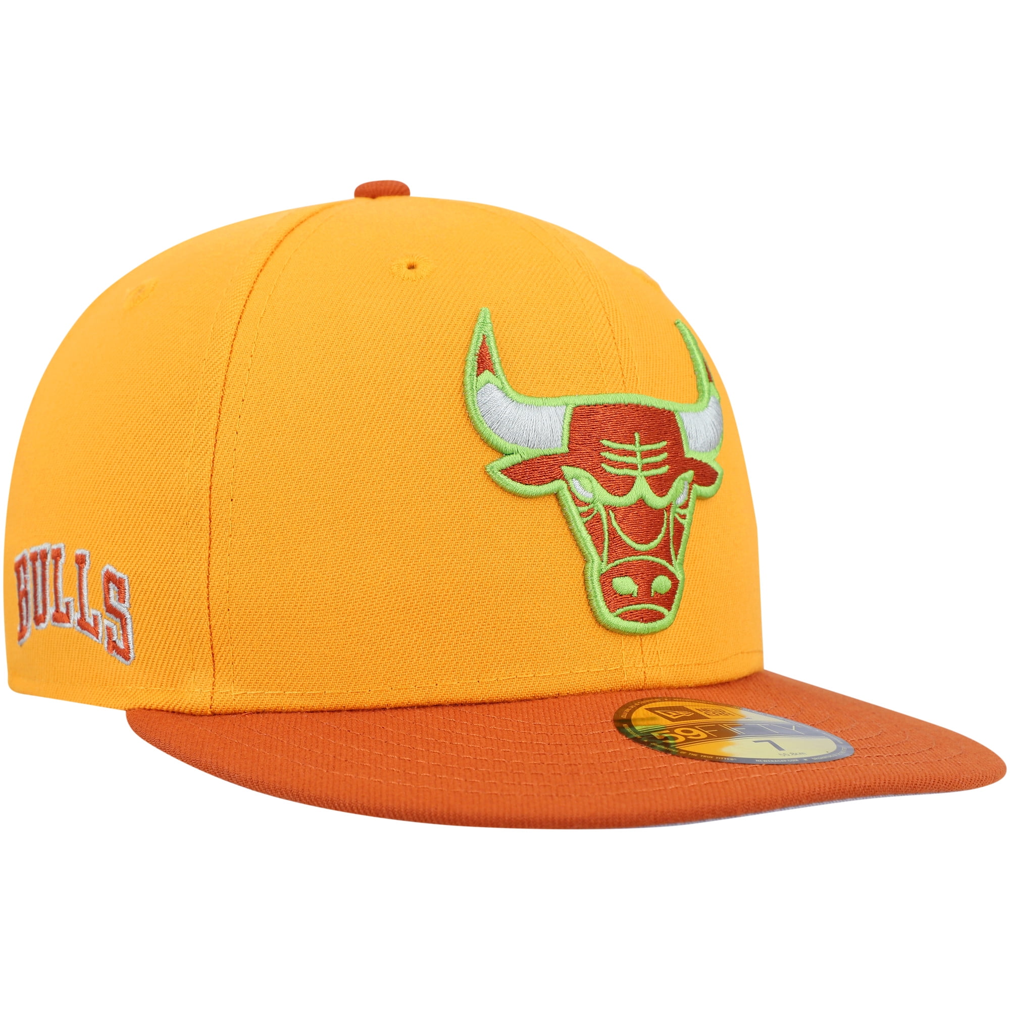 Men's New Era Gold/Rust Chicago Bulls 59FIFTY Fitted Hat - Walmart.com
