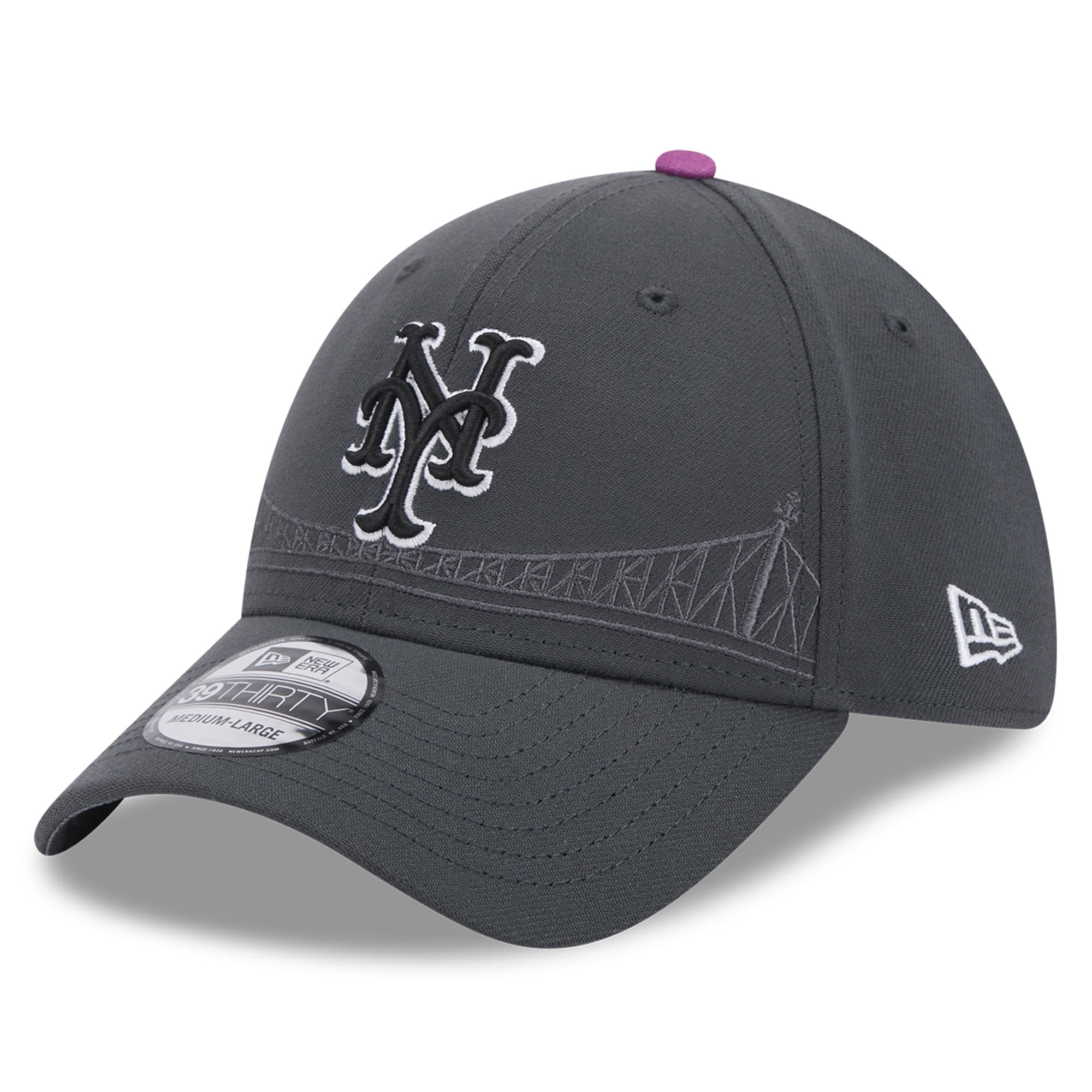 Men's New Era Graphite New York Mets 2024 City Connect 39THIRTY Flex ...