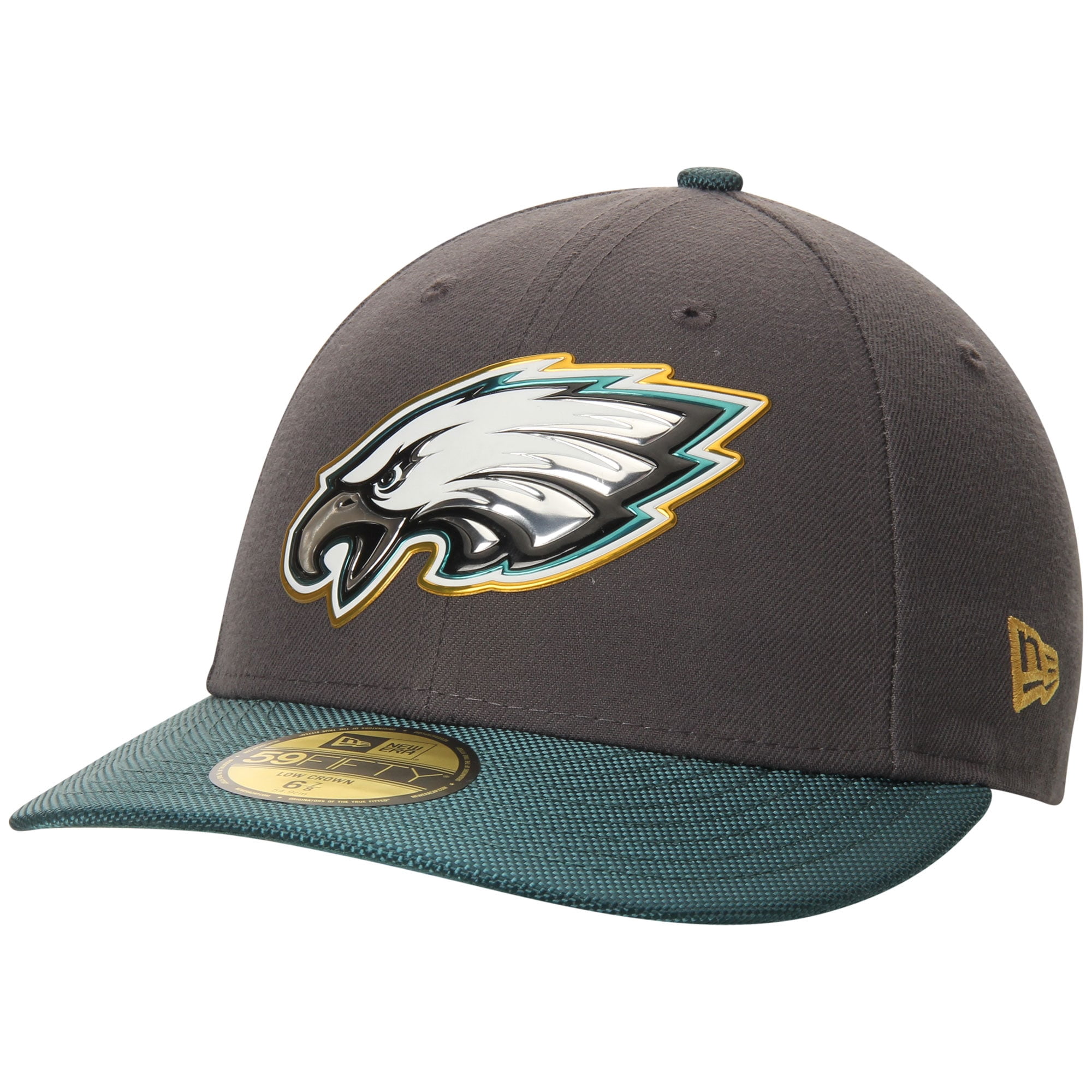 Men's New Era Graphite Philadelphia Eagles Gold Collection On Field Low ...