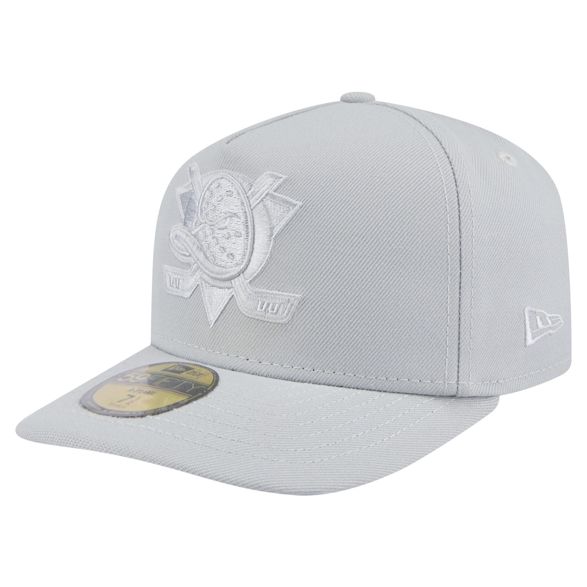 Men's New Era Gray Anaheim Ducks Color Pack A-Frame 59FIFTY Fitted Hat ...